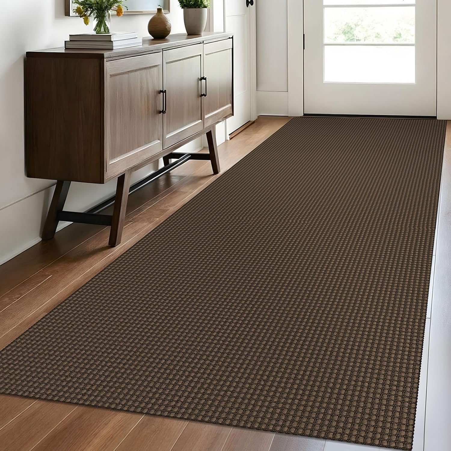 Amazon.com: EARTHALL Woven Runner Rug 3x8 Ft Washable Runners for Hallways Wide Non Slip Rubber ...