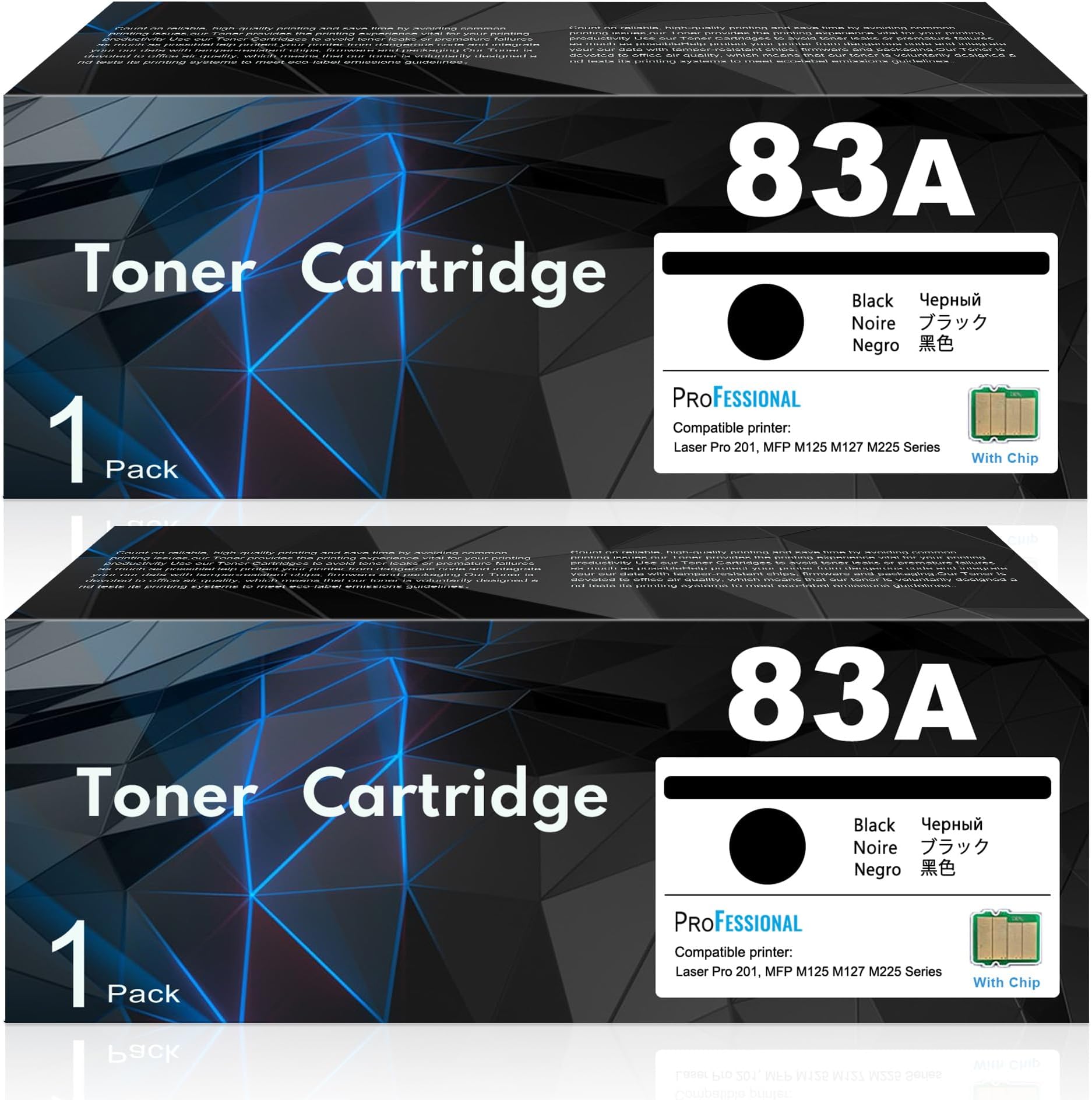 Amazon.com: 83A CF283A Black Toner Cartridge 2-Pack Replacement for HP ...