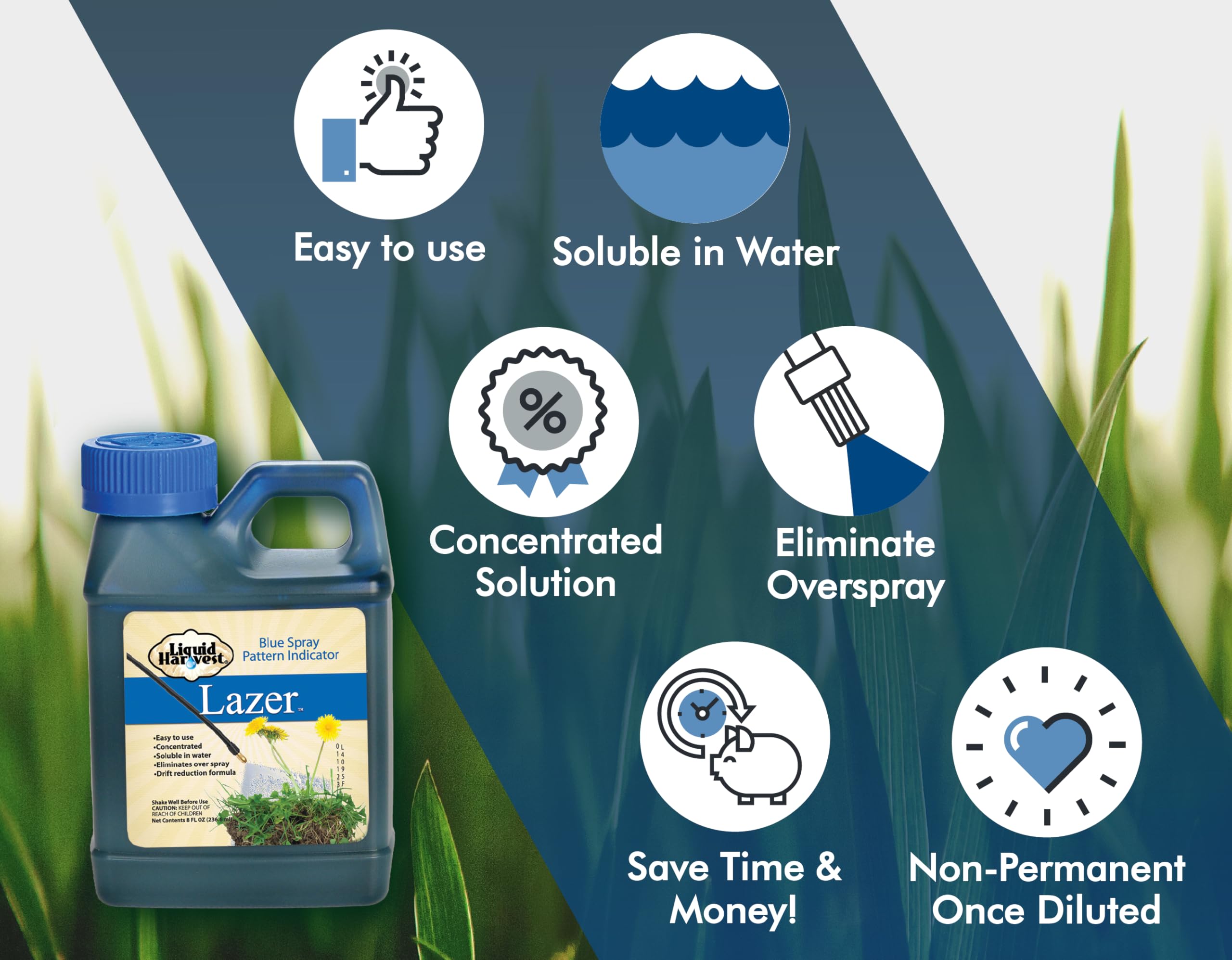 Buy Liquid Harvest Lazer Blue - 8 Ounces - Concentrated Spray Pattern ...