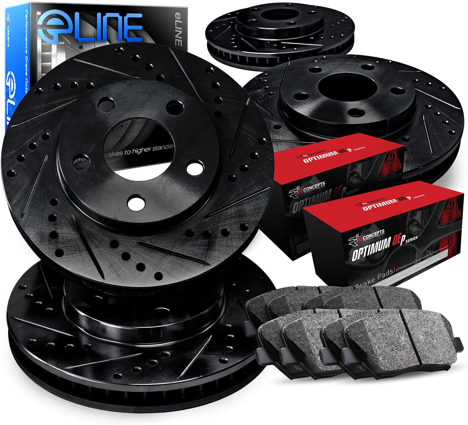 Amazon.com: R1 Concepts Front Rear Brakes and Rotors Kit |Front Rear Brake Pads| Brake Rotors ...