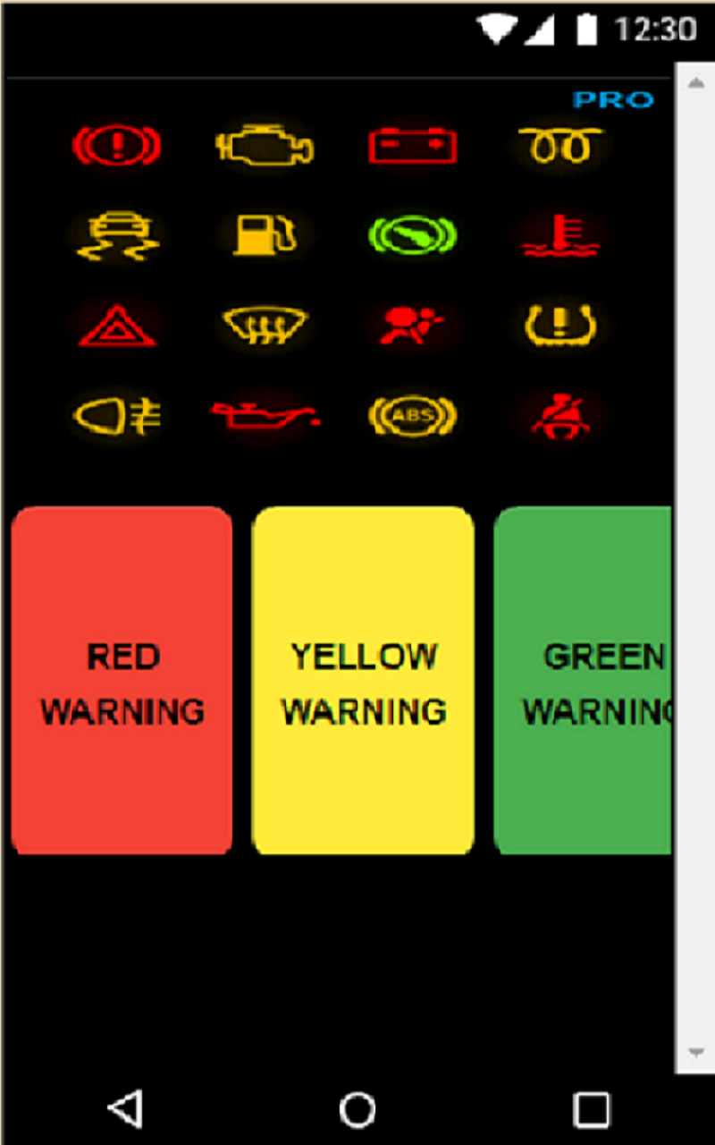 DASHBOARD WARNIGNE LIGHTS OBD RTO - App on Amazon Appstore