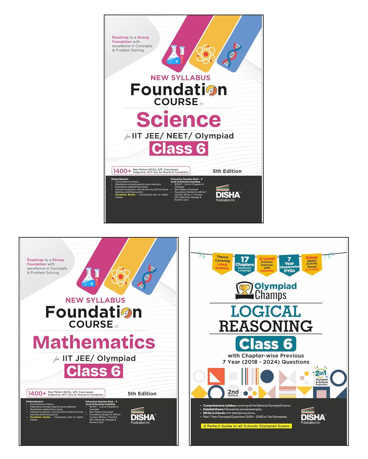 Buy Disha Combo (3 Books) New Syllabus Foundation Course in Science ...