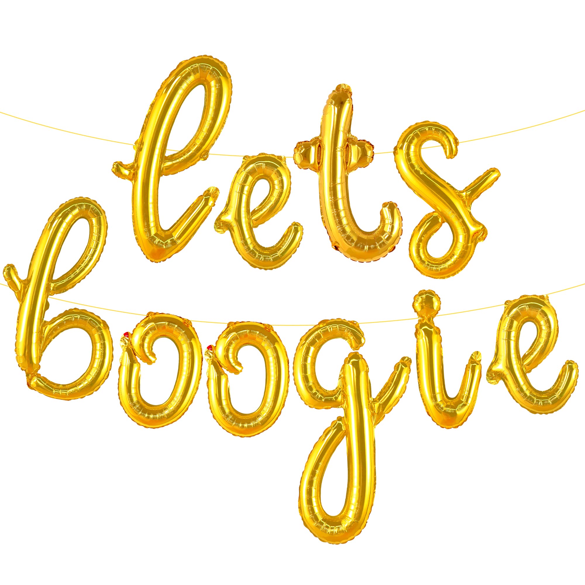 Amazon.com: Katchon, Gold Lets Boogie Balloons - 16 Inch | Disco Themed ...