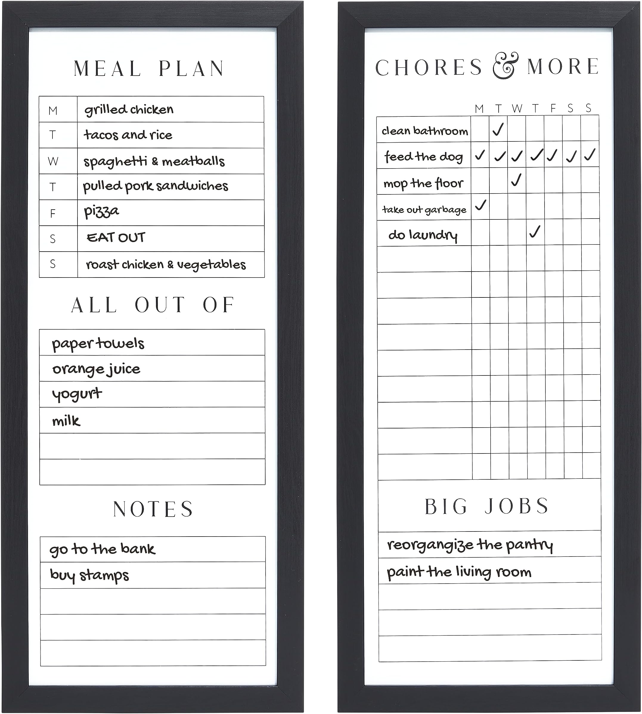 Amazon.com : Sheffield Home 9x21 Inch Dry Erase Chore Chart, Weekly ...