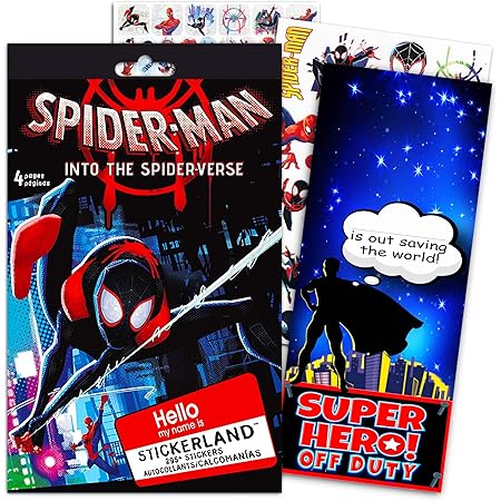 Amazon.com: Marvel Shop Spiderman Spiderverse Sticker Book Set for Kids ...