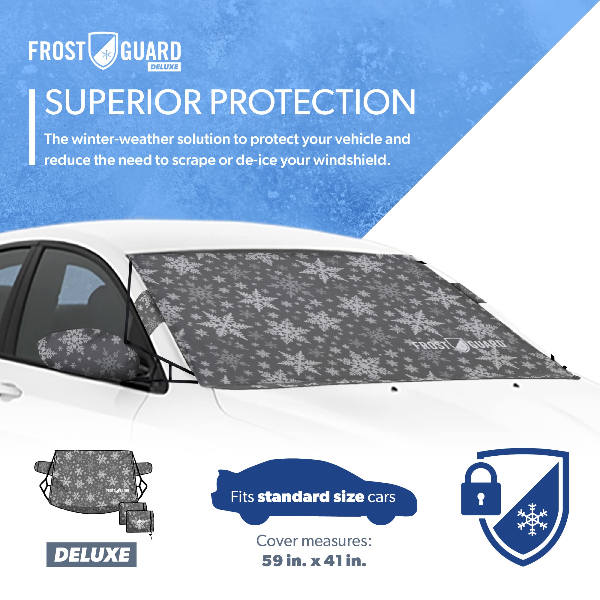 Snapklik.com : FrostGuard Deluxe Full-Coverage Car Windshield Cover For ...