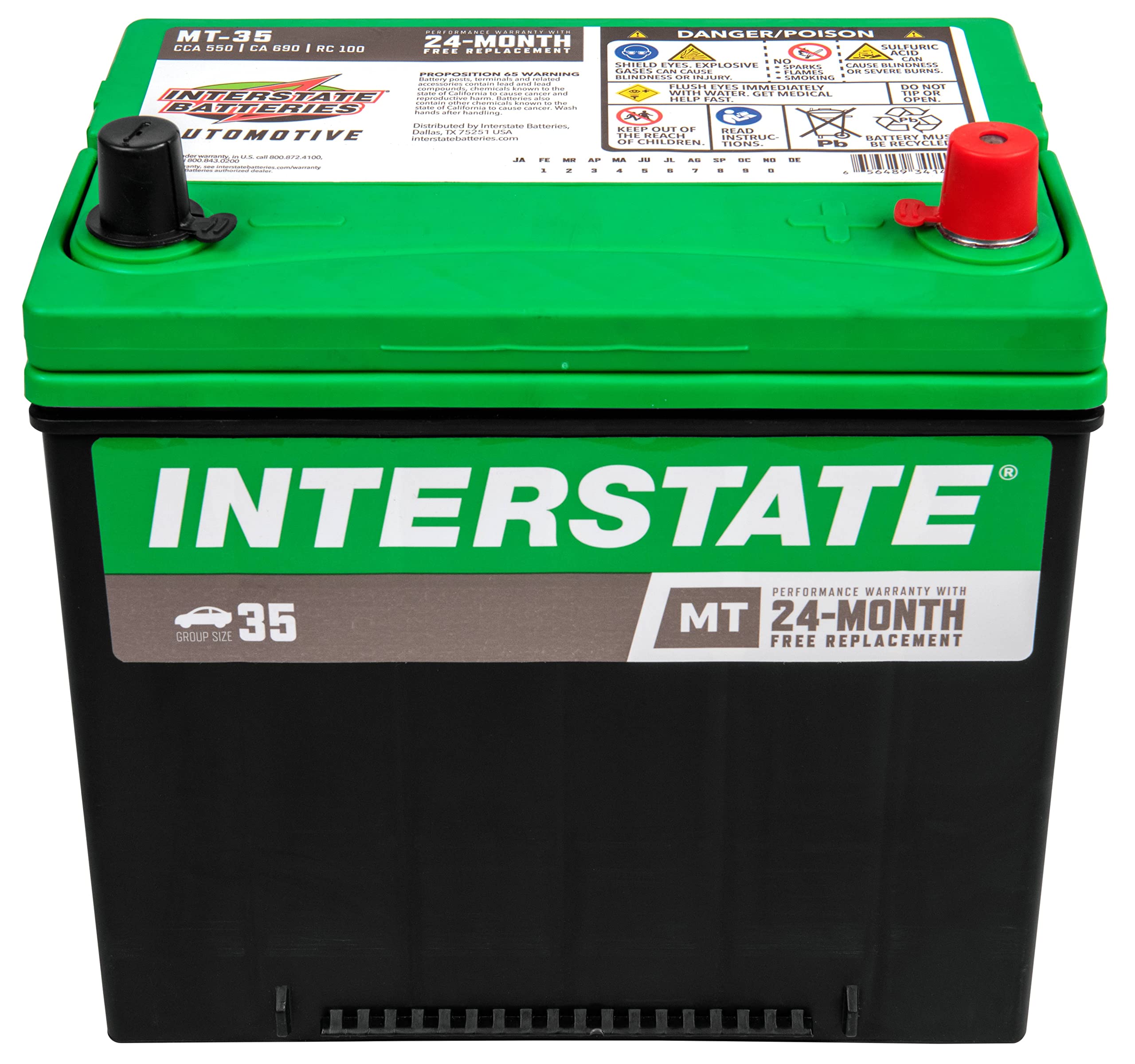 Interstate Batteries MT-35 Group 35 Automotive Battery Instruction Manual