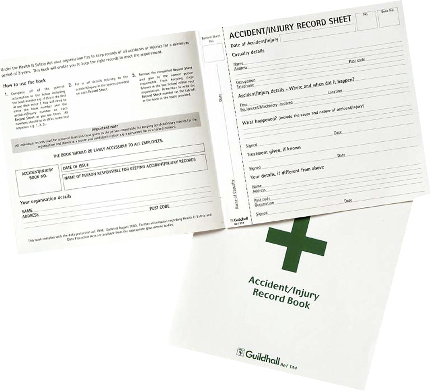 Exacompta - Ref T44Z - Guildhall' Accident/Injury Record Book (20 Pages ...