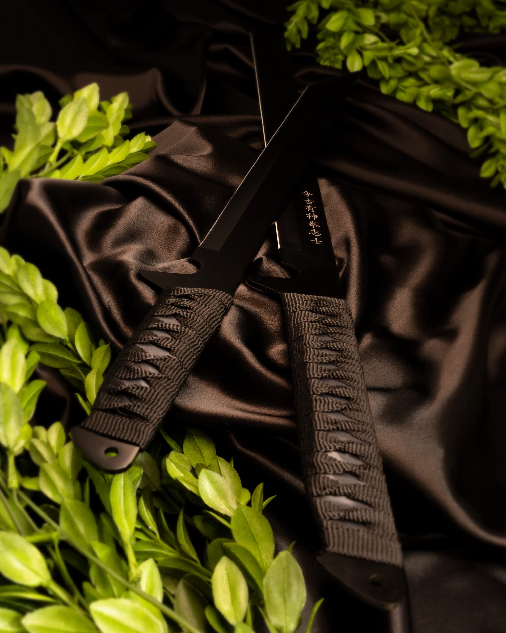 Faca Ninja Tanto 27" BLACK NINJA SWORD Full Tang Machete Tactical