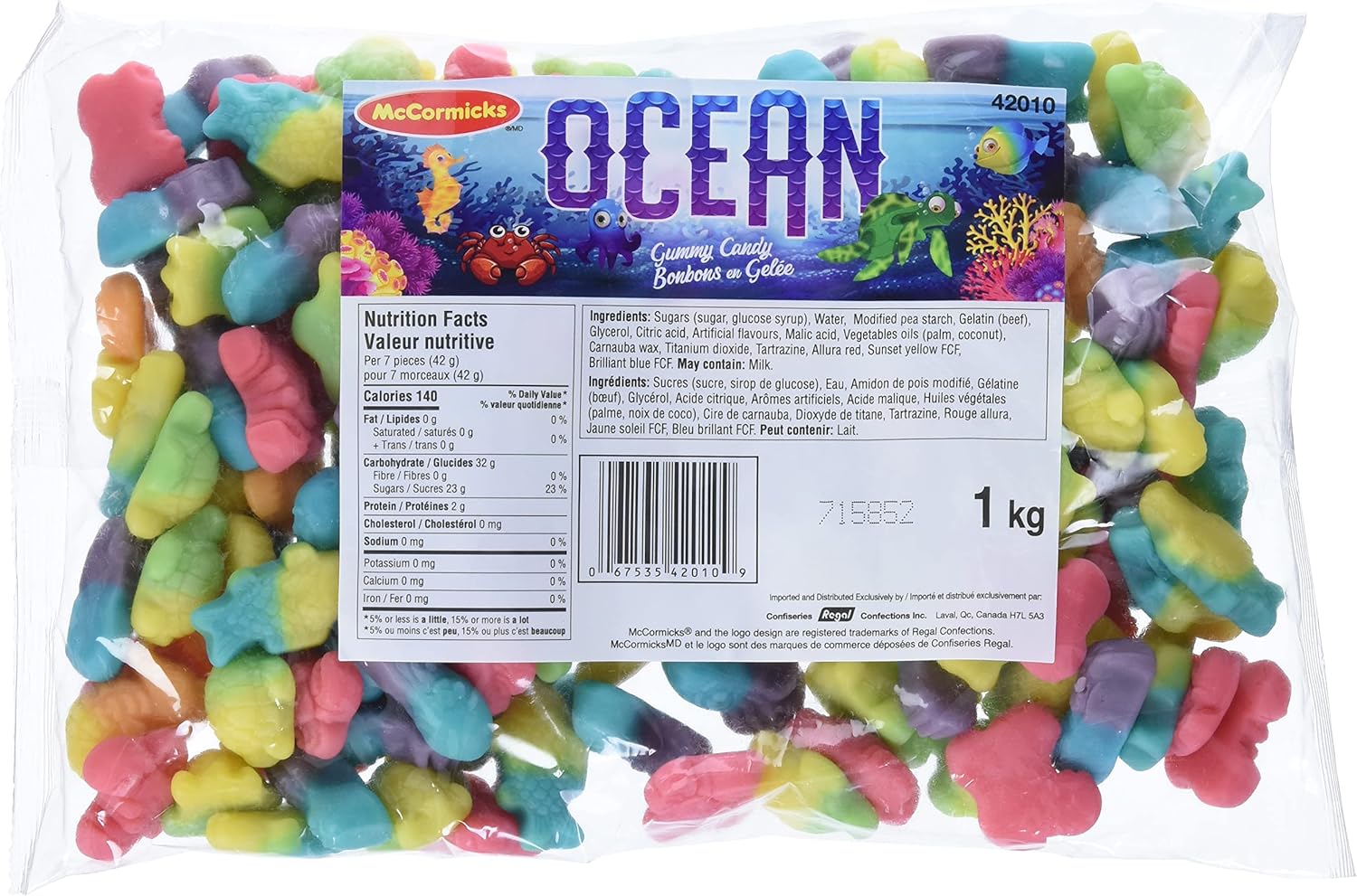 McCormicks Ocean Gummies, Bulk Candy, 1kg/35.3 oz, Bag, Imported from ...