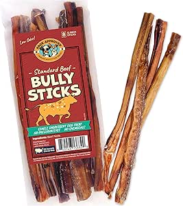 Amazon.com: Pack Approved Standard Beef Bully Sticks for Large Dogs ...
