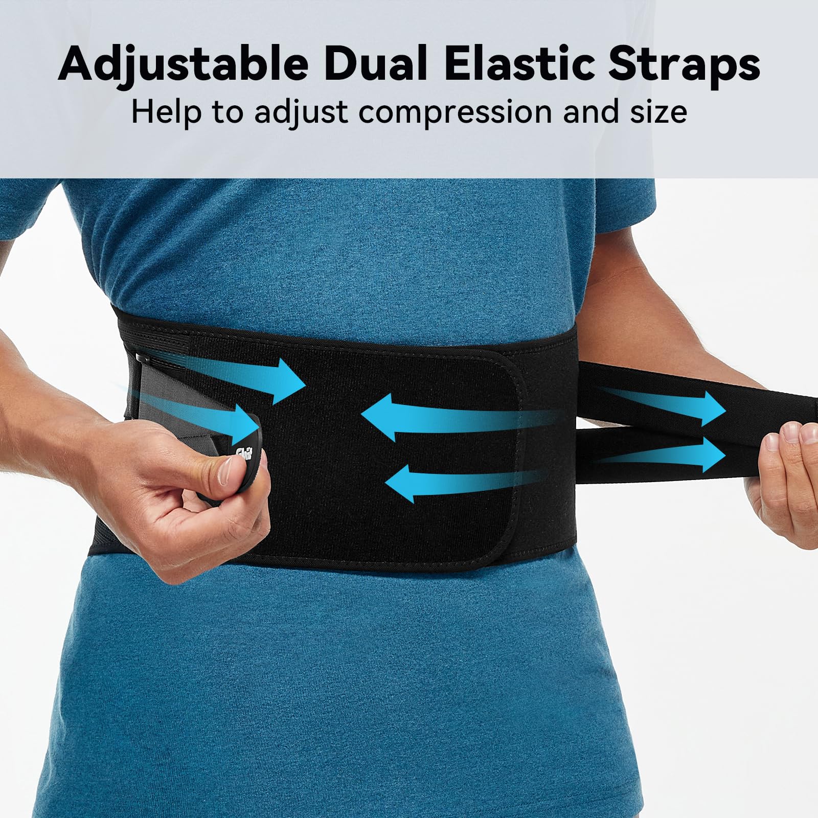 Glofit Back Brace for Lower Back Pain Relief with Support Panel,Lumbar ...