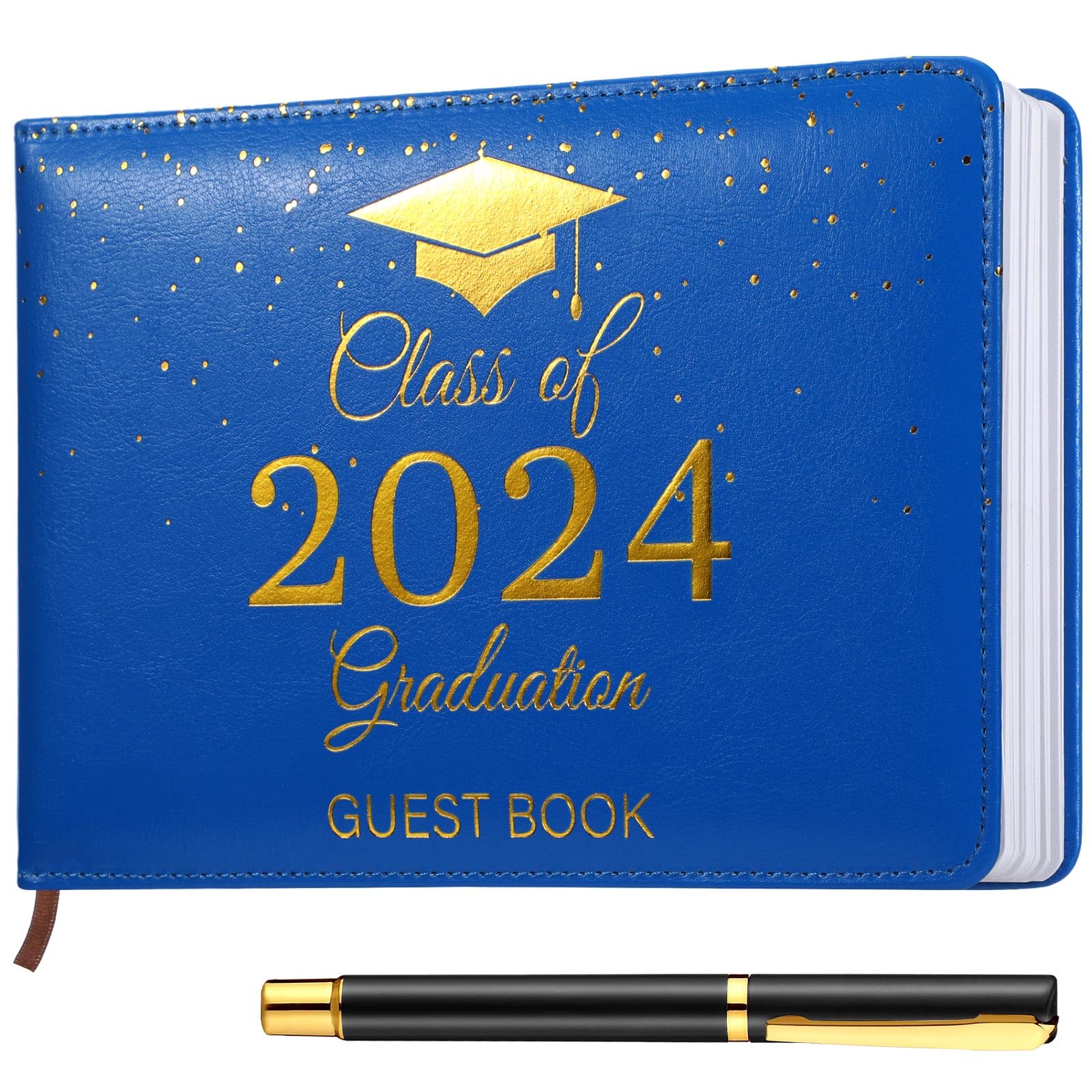 Snapklik.com : Frienda Leather Graduation Guest Book