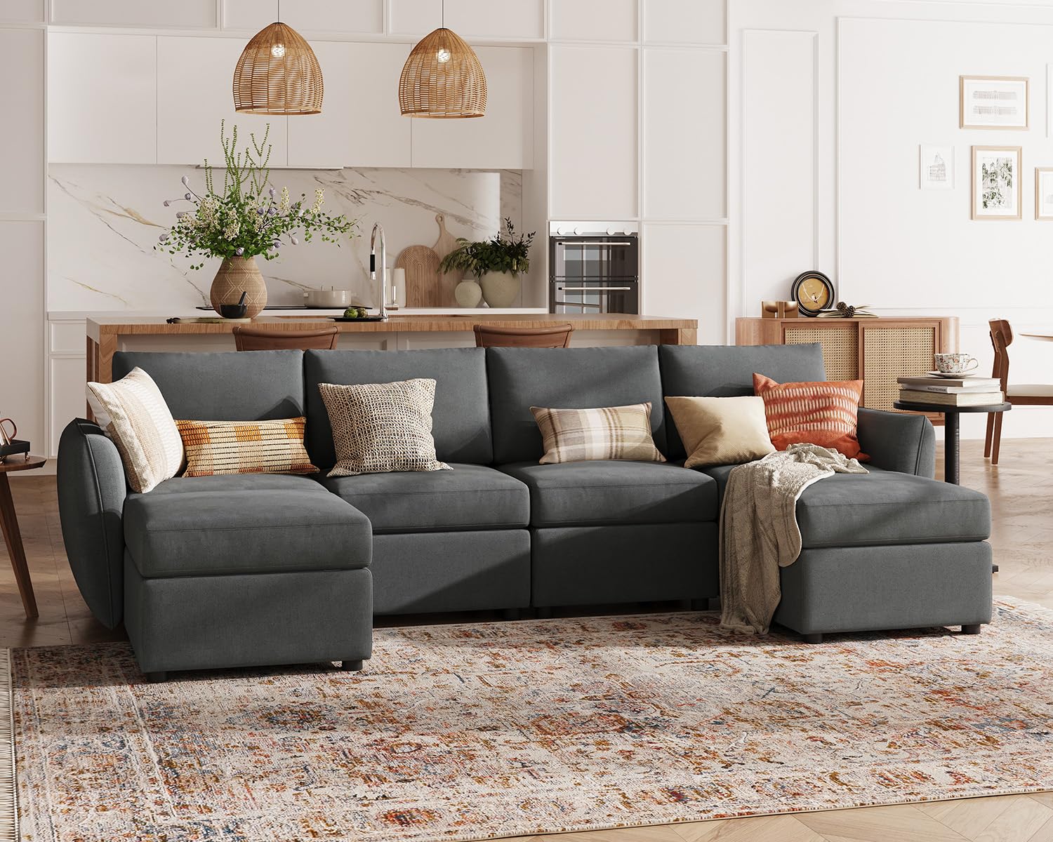 Amazon.com: LINSY HOME Modular Sofa, All Covers Washable Changeable ...