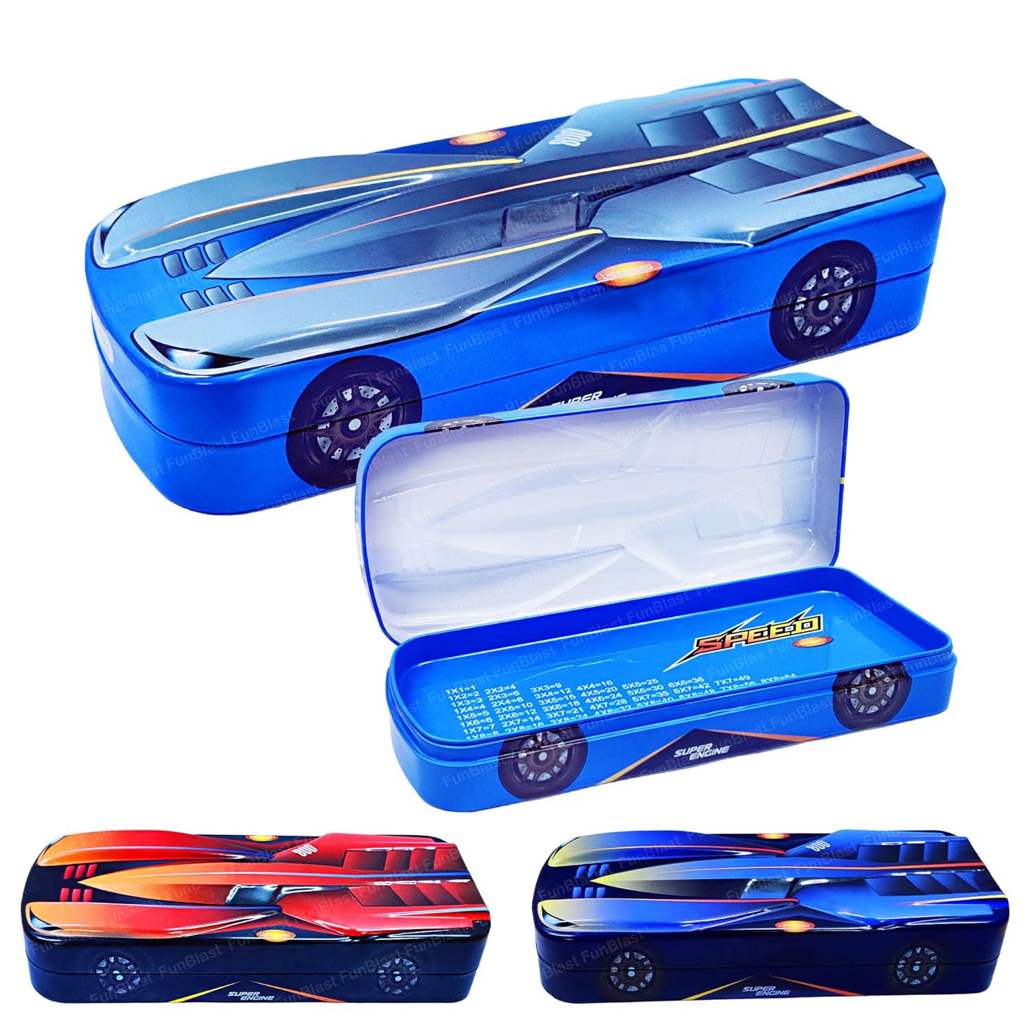 FunBlast Pencil Box for Kids – Double Layer Metal Pencil Box, Stylish ...