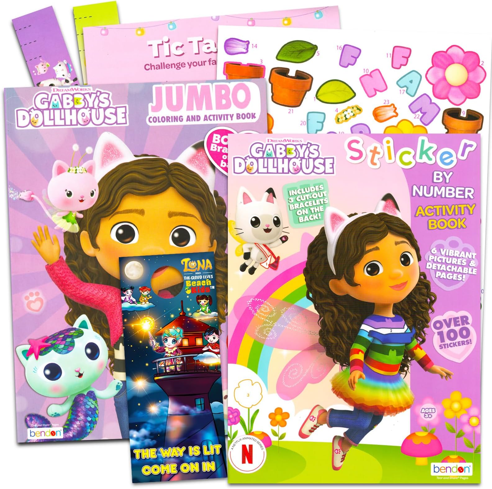 Amazon.com: Gabby's Dollhouse Sticker by Number Book - Gabby's ...