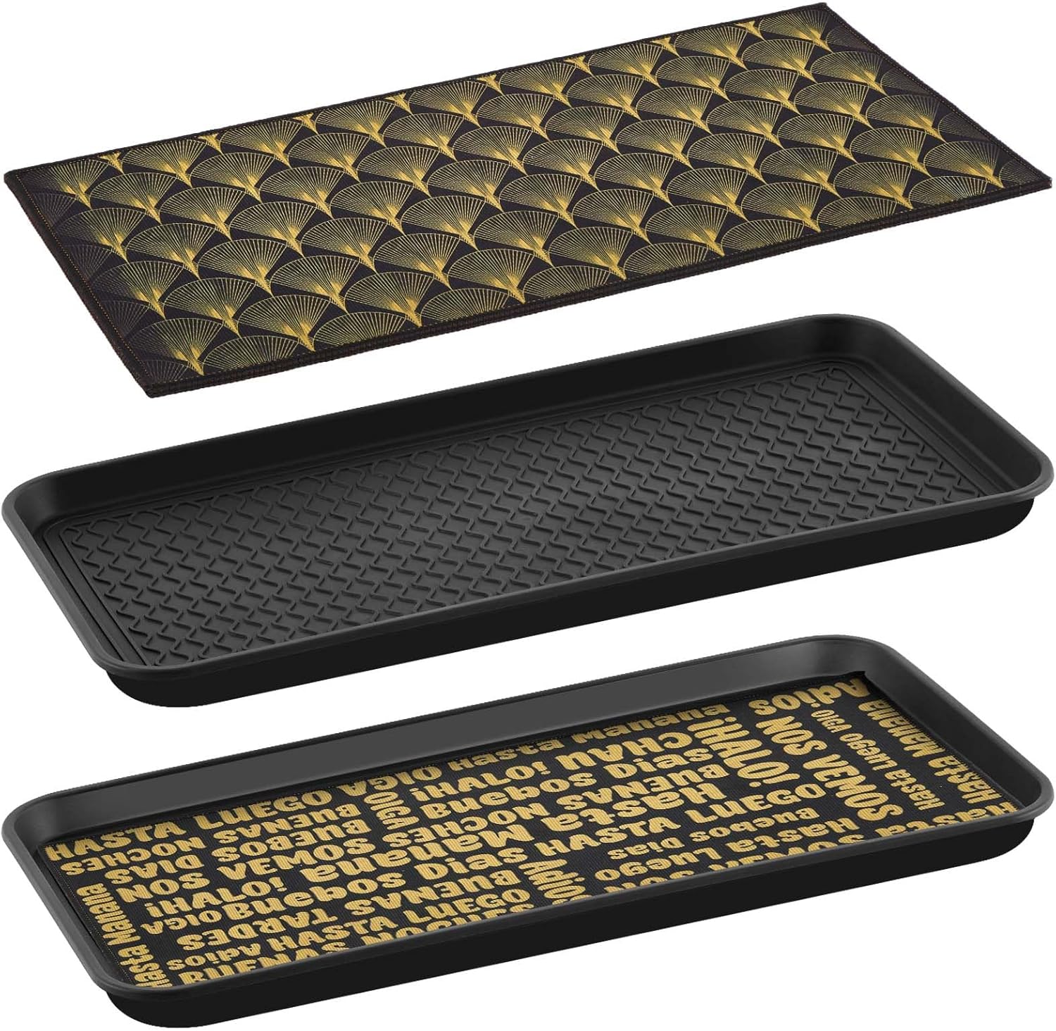 Amazon.com: Teenyyou 2 Pack Boot Mat Tray Pet Food Tray Indoor Outdoor ...