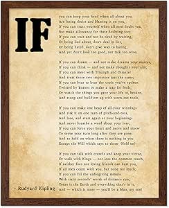 Amazon.com: Poster Master Rudyard Kipling Poster - IF Poem Print ...