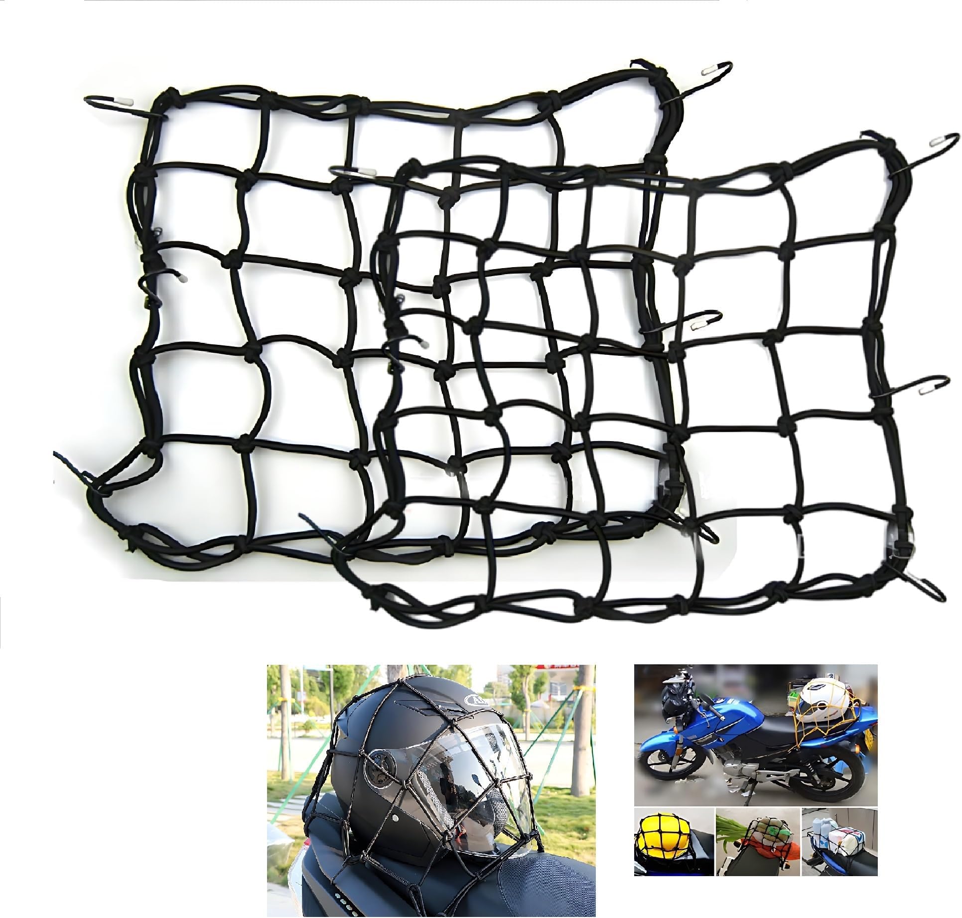 Amazon.com: Motorcycle Cargo Net - Secure Your Luggage with Hooks and ...