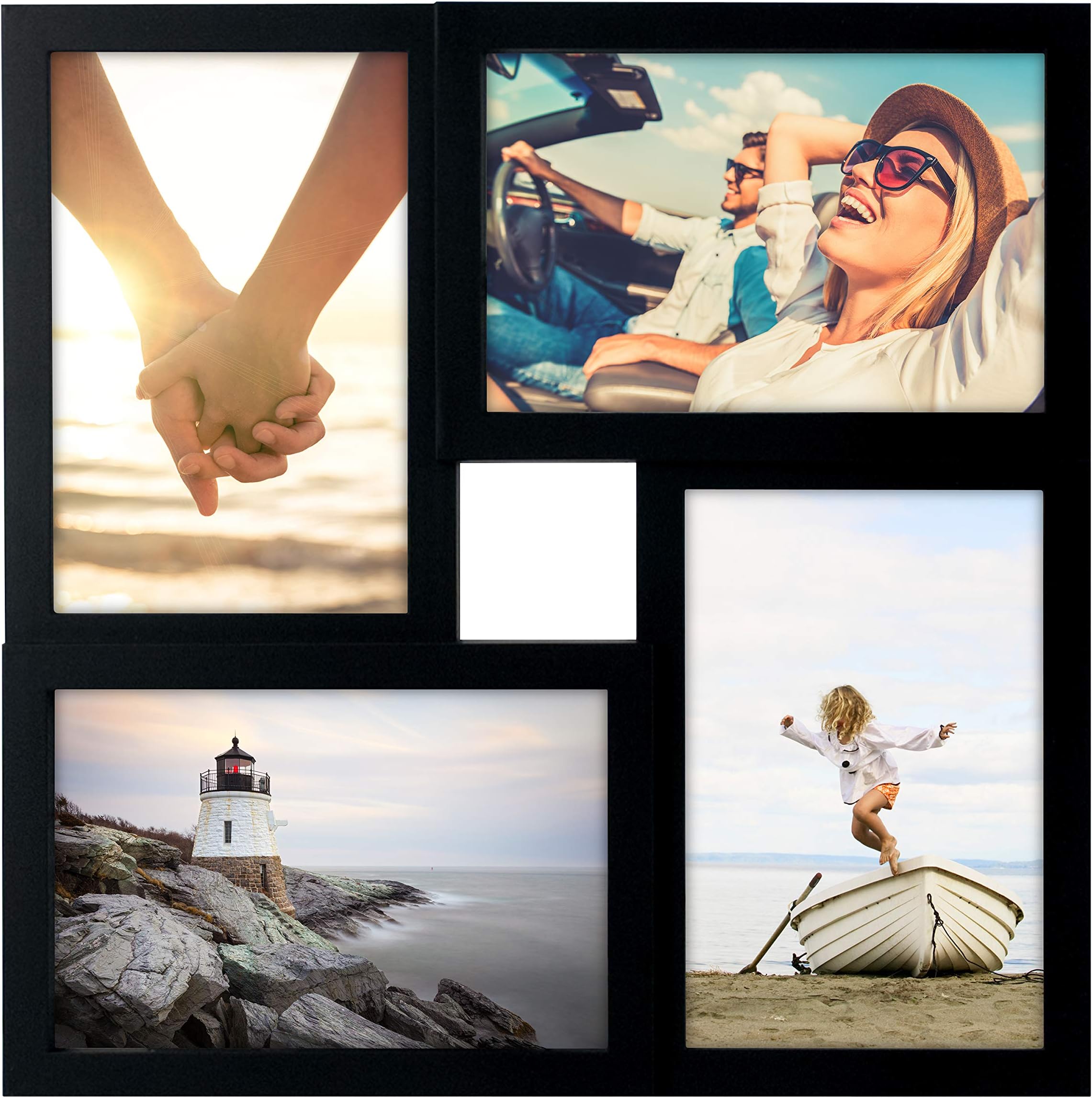 Amazon.com - Malden 4-Opening Matted Collage Frame, Displays Four 4x6 ...