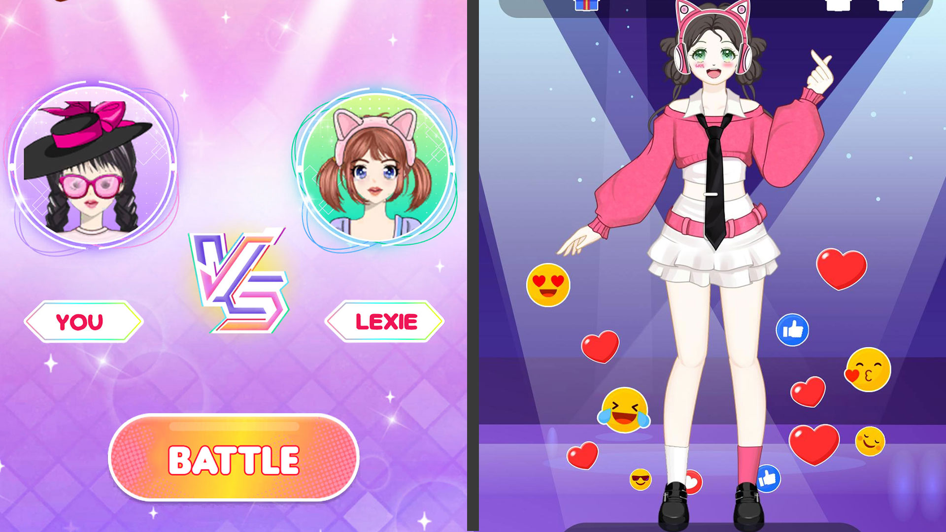 Left or Right Fashion Dress Up: Build Fashion Queen Magic Dress Up ...