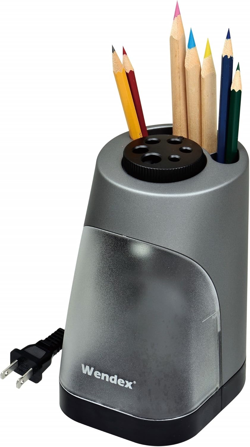 WENDEX 6-HOLE Heavy-duty Vertical Pencil Sharpener for school, office ...
