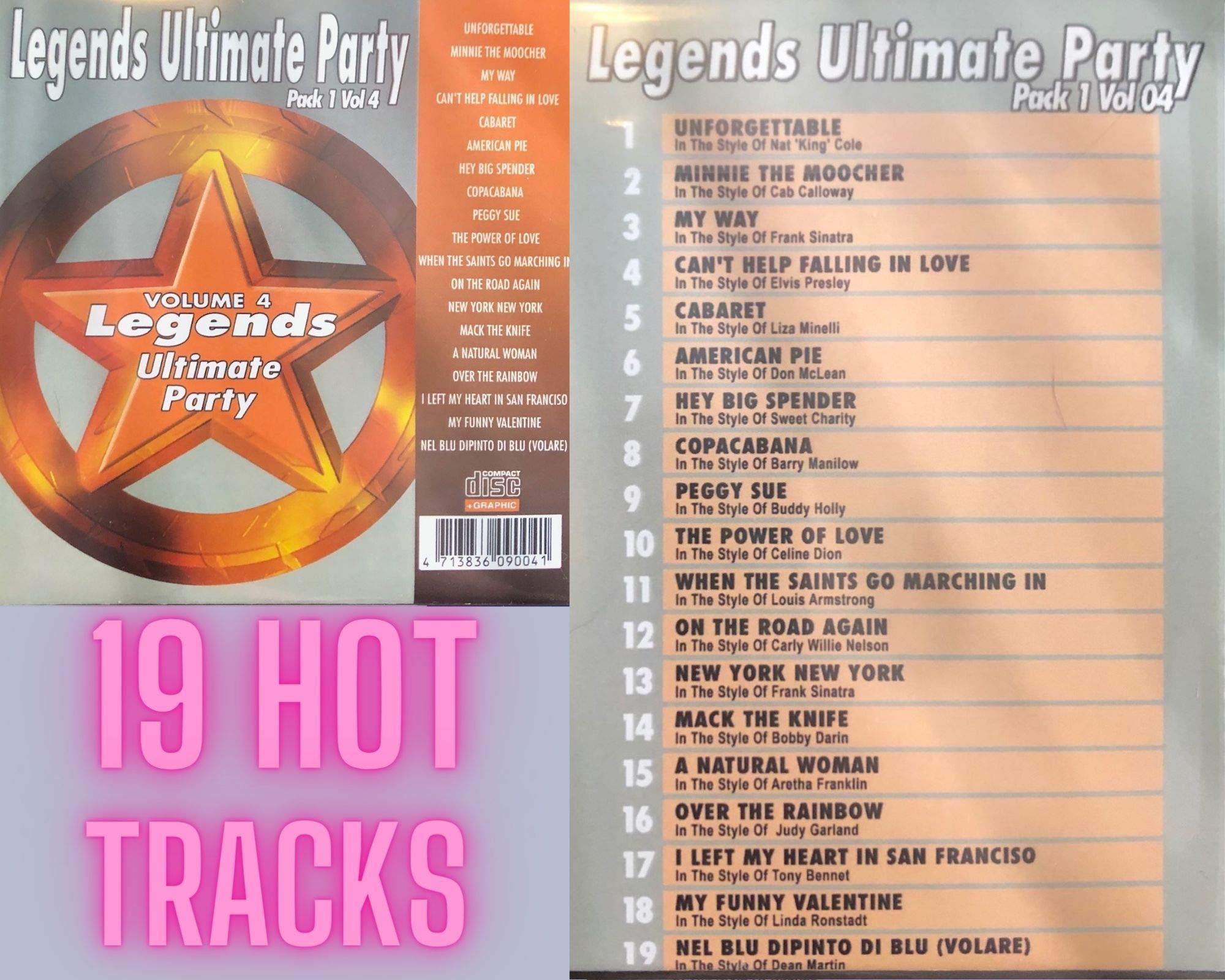Buy Karaoke Legends Ultimate Party Pack 1 Volume 4 CDG (CD+Graphics ...