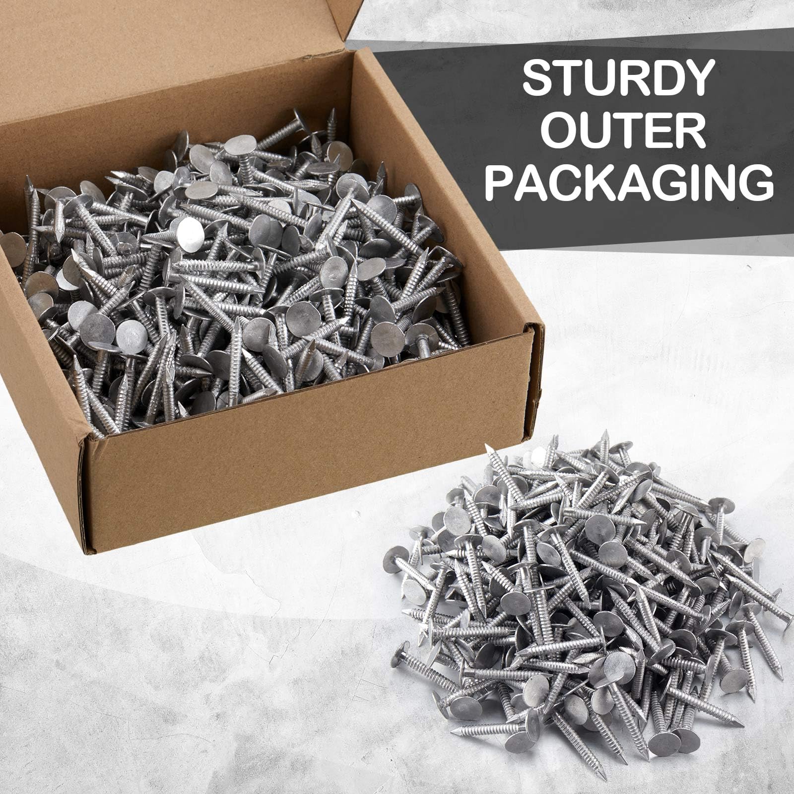 Snapklik.com : 500 Pcs Aluminum Siding Nails 1-1/4 Inch Metal Aluminum ...