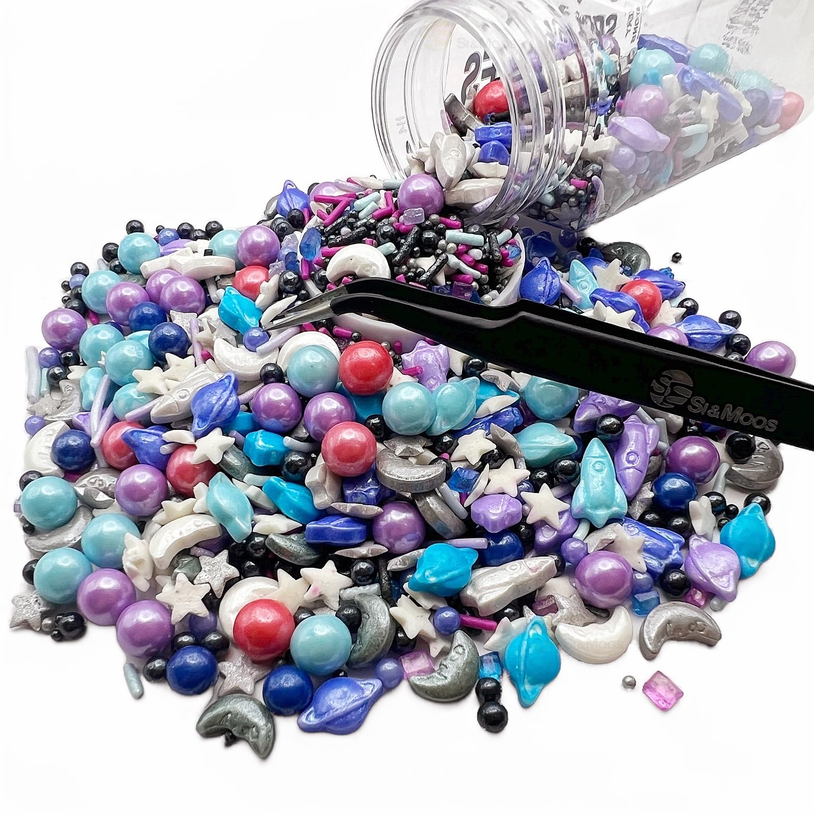 Amazon.com: SE Si&Moos Galaxy Sprinkles Space Themed Sprinkles Edible ...