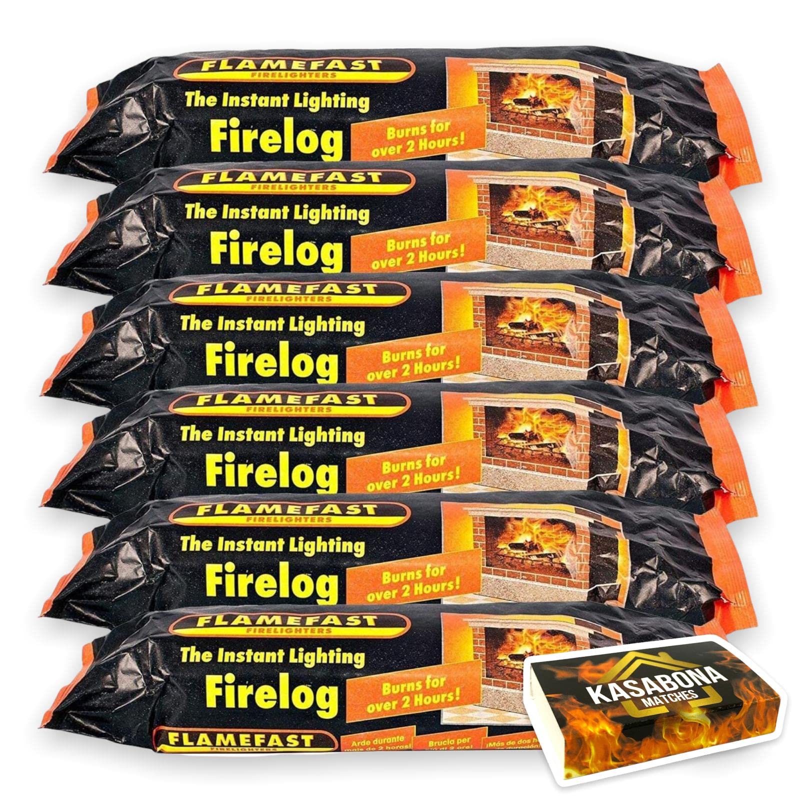 Flamefast Smokeless Instant Lighting Firelog Open Garden Chimineas 2hrs ...