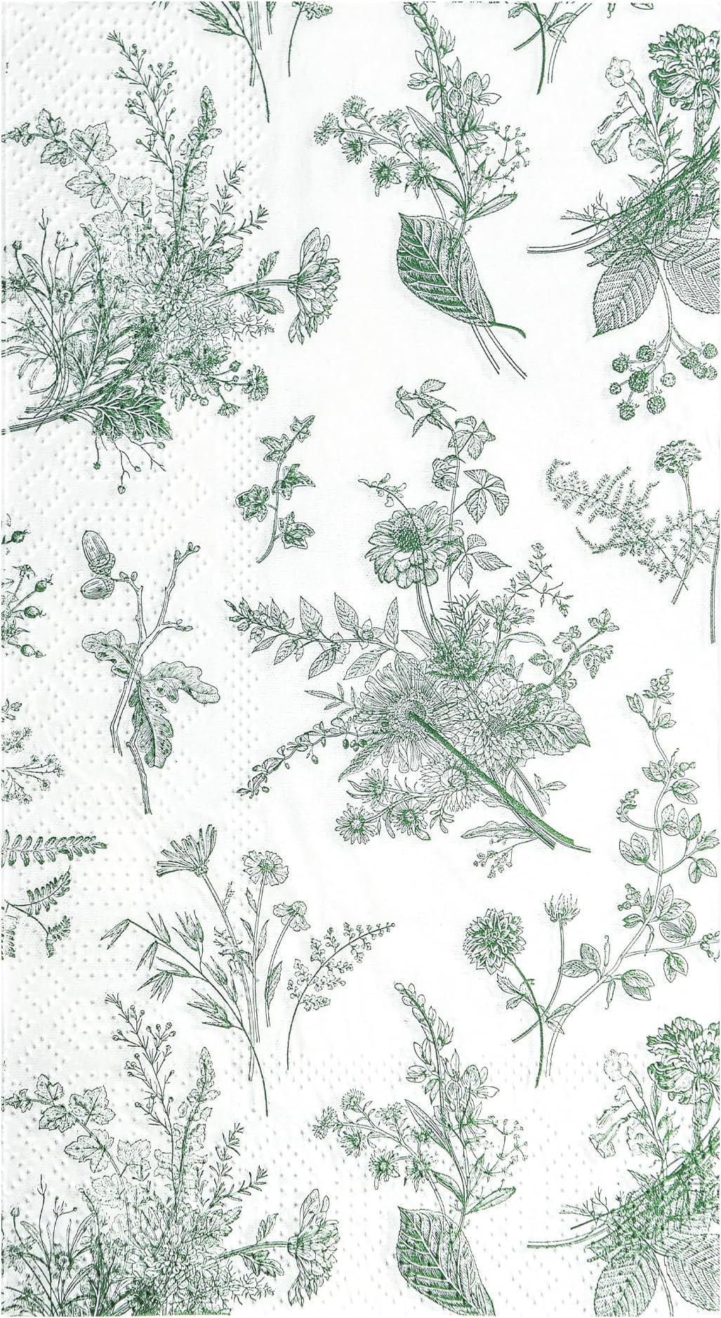 Amazon.com: 100 Floral Guest Napkins Pink and White Toile Disposable ...