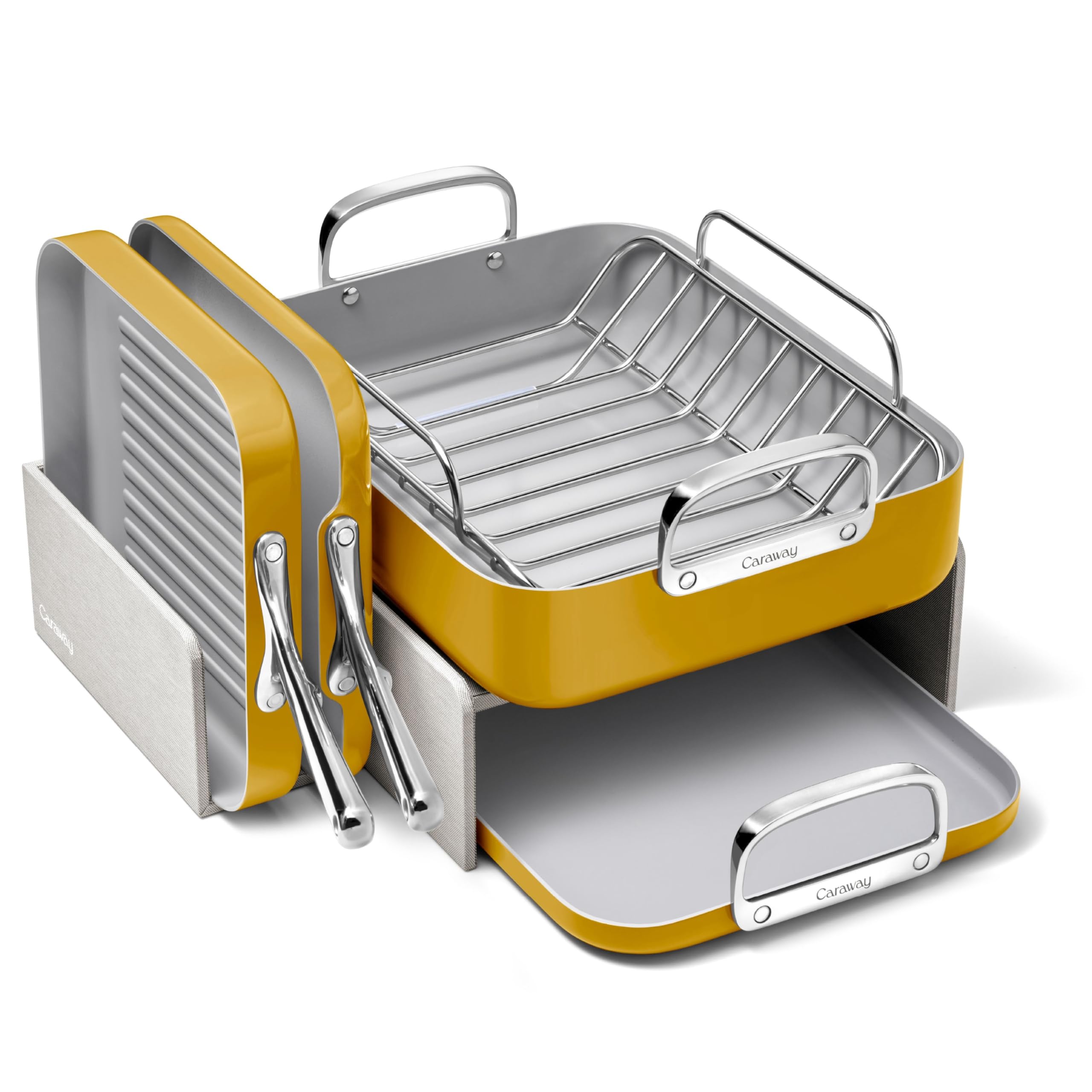 Amazon.com: Caraway Square Cookware Set - Square Pans Set - Perfect for ...