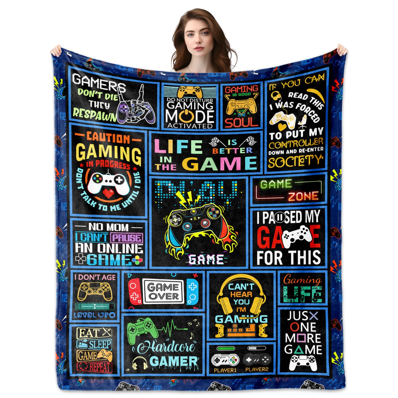 Amazon.com: Gamer Gifts, Gifts for Gamers Blanket 60"x50", Gamer Gifts ...