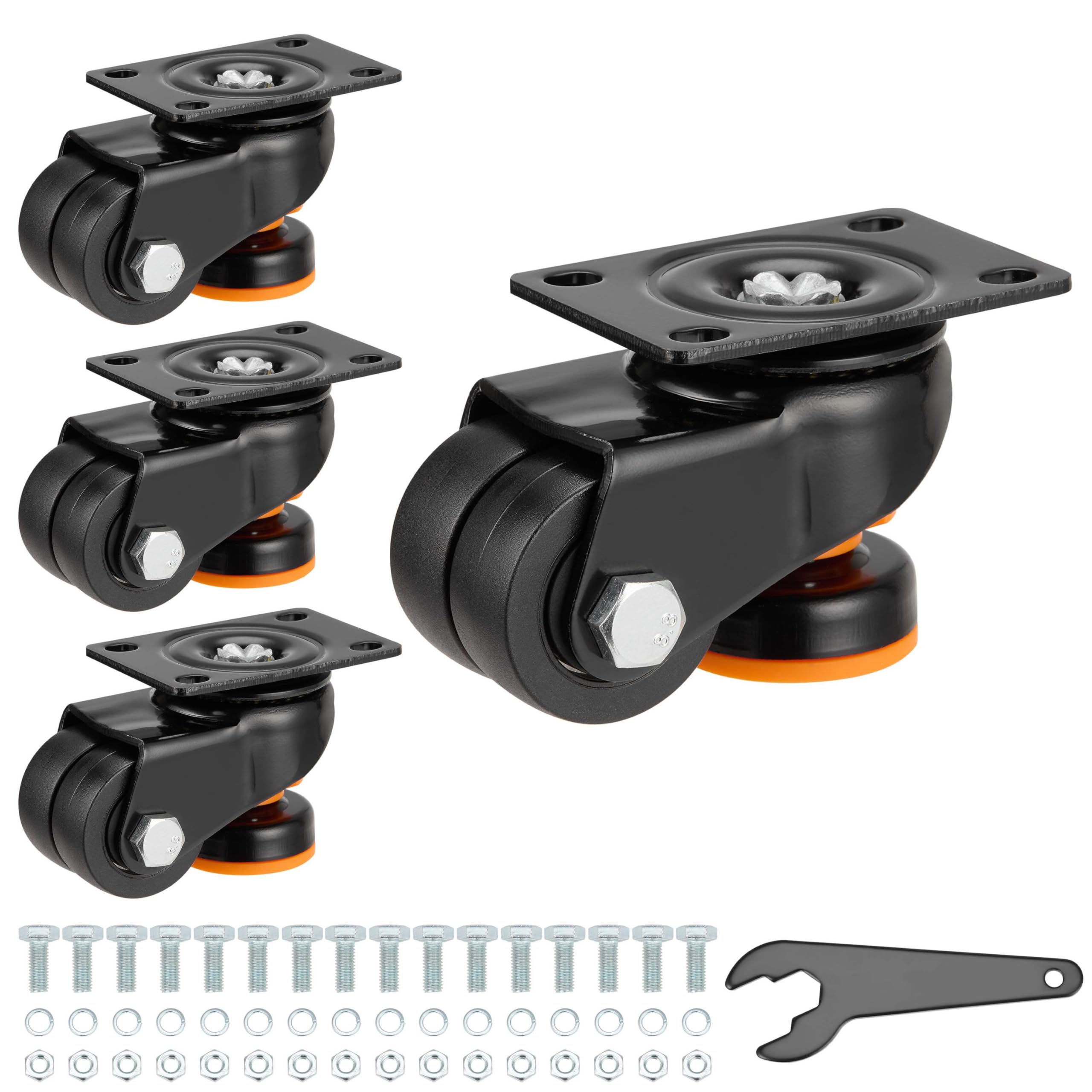 Snapklik.com : Leveling Casters Set Of 4 Heavy Duty Retractable Casters ...
