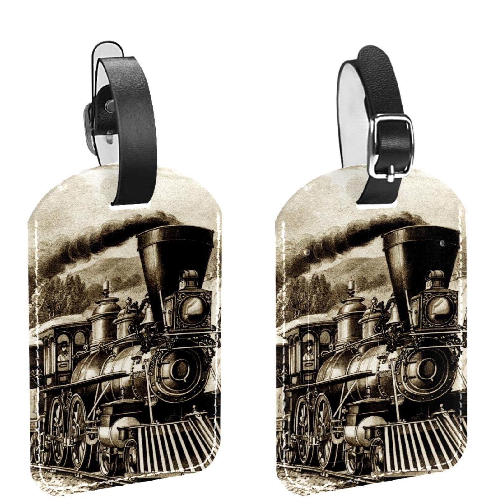Vintage Train Luggage Tags