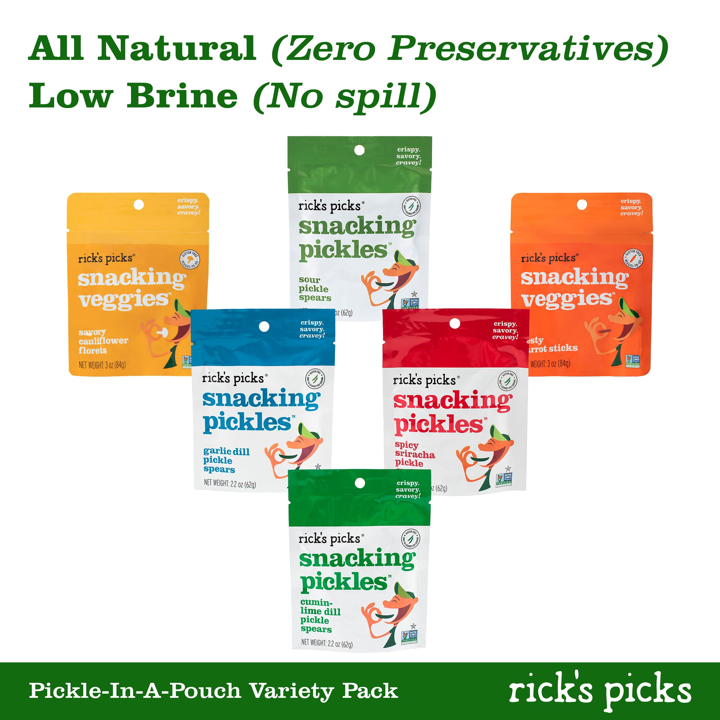 Snapklik.com : Ricks Picks Snacking Pickles In A Pouch, New Tasters ...