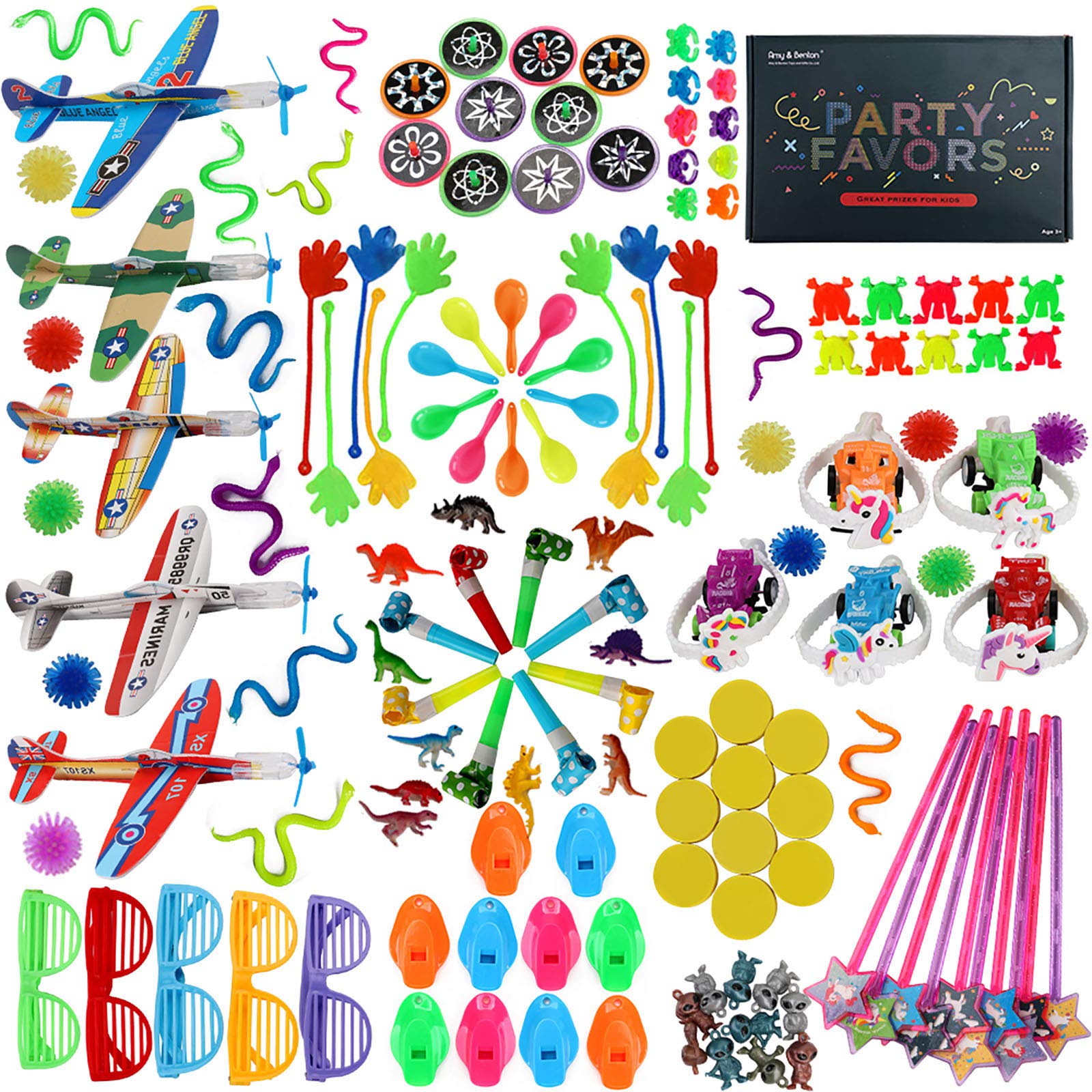 Buy Amy&Benton 200PCS Kids Birthday Party Favors Prizes Box Toy ...