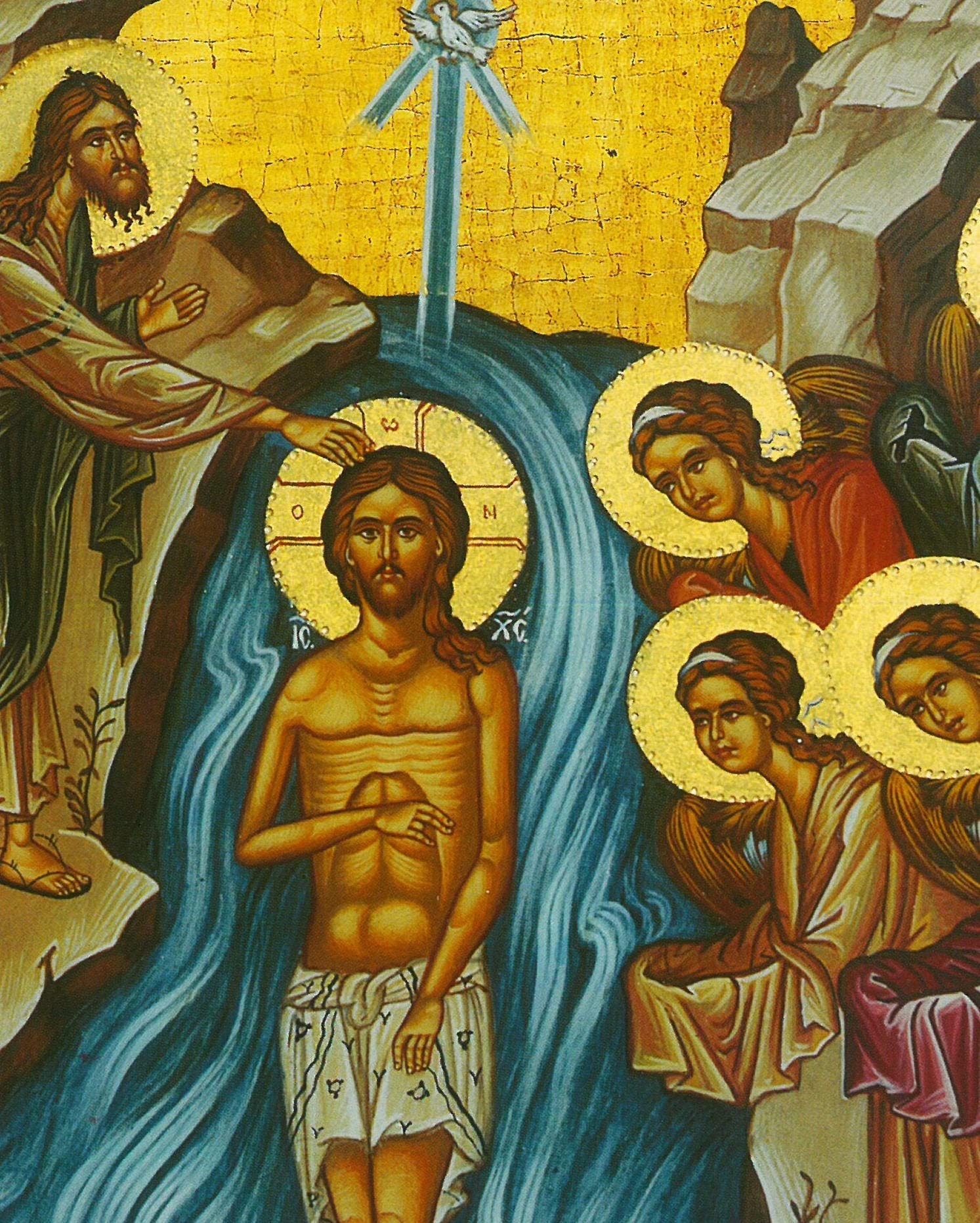 Icon Jesus Christ Baptism Lot 165 | ANTIQUE RUSSIAN ORTHODOX ICON OF