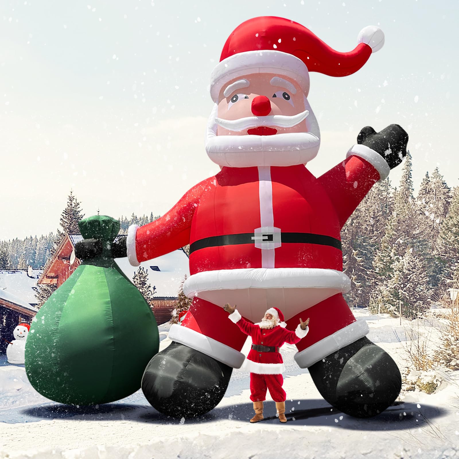 Amazon.com: Inflatable Santa Claus 26FT Giant with UL Blower for ...