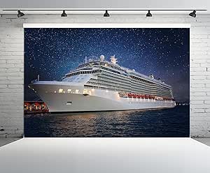 Amazon.com : CHNYWORK 15ftx10ft Cruise Ship Backdrop for Photography ...