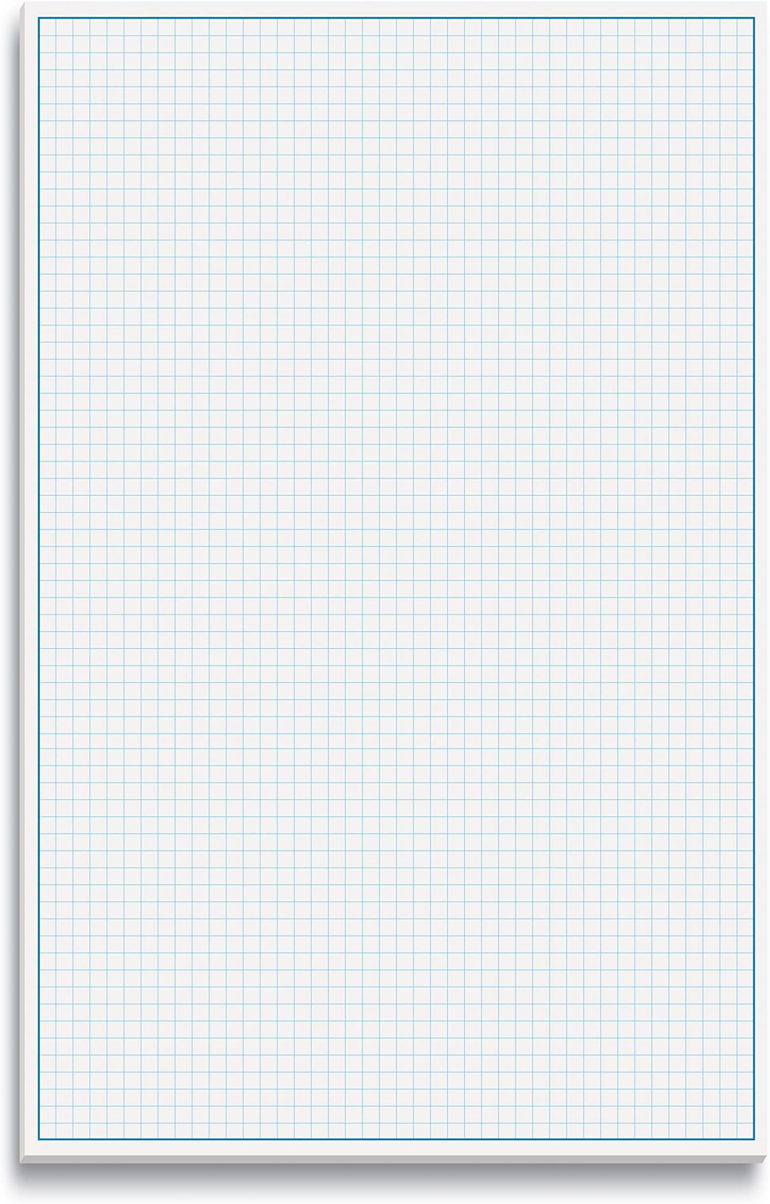 Amazon.com : Graph Paper Pad, 17" x 11", 50 Sheets, Blue Line Border ...