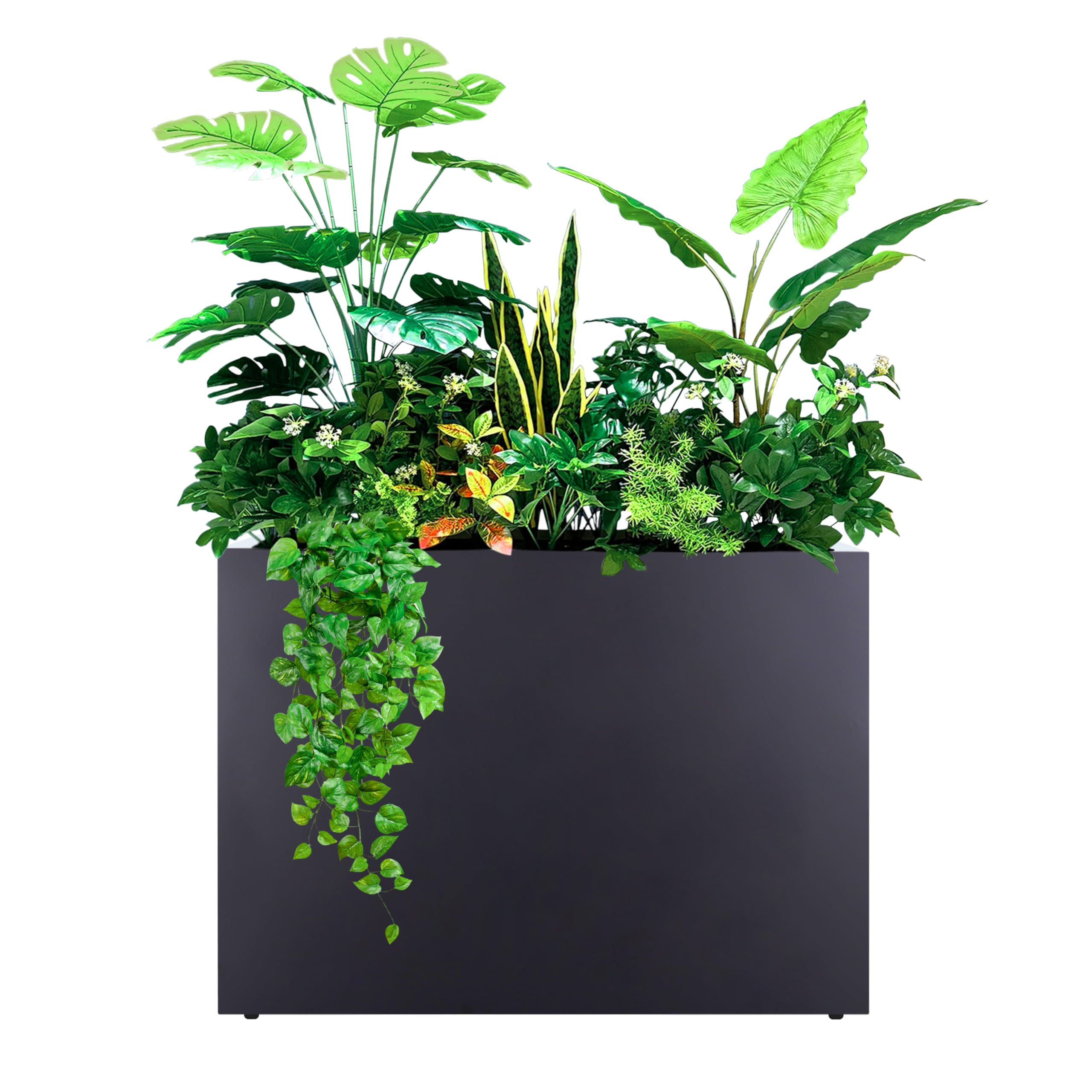 Amazon.com : TISUWING Metal Rectangular Planter Box, Galvanized Steel ...