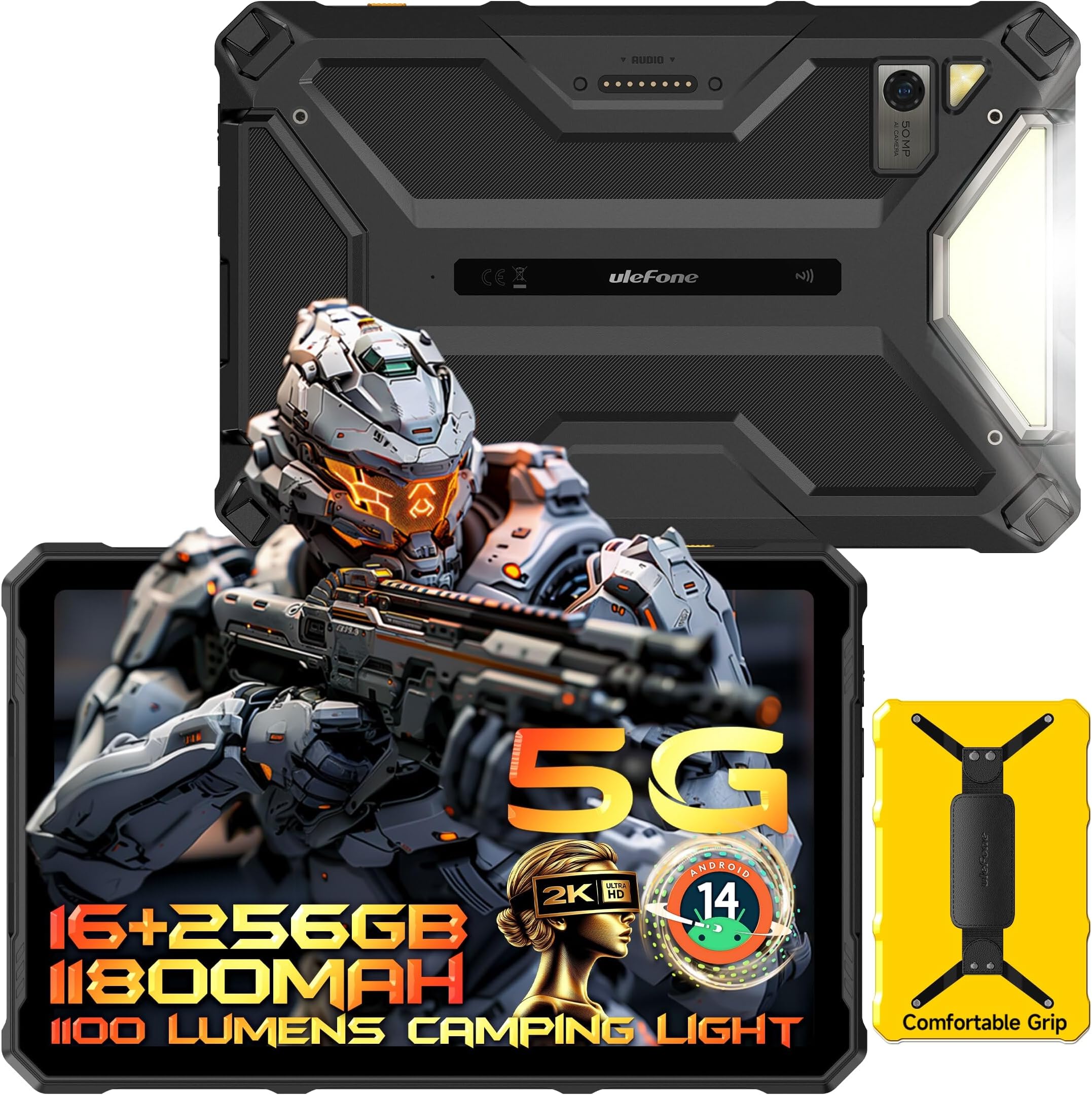 Amazon.com : Ulefone Armor Pad 4 Ultra Rugged 5G Tablet, 11800mAh(33W ...