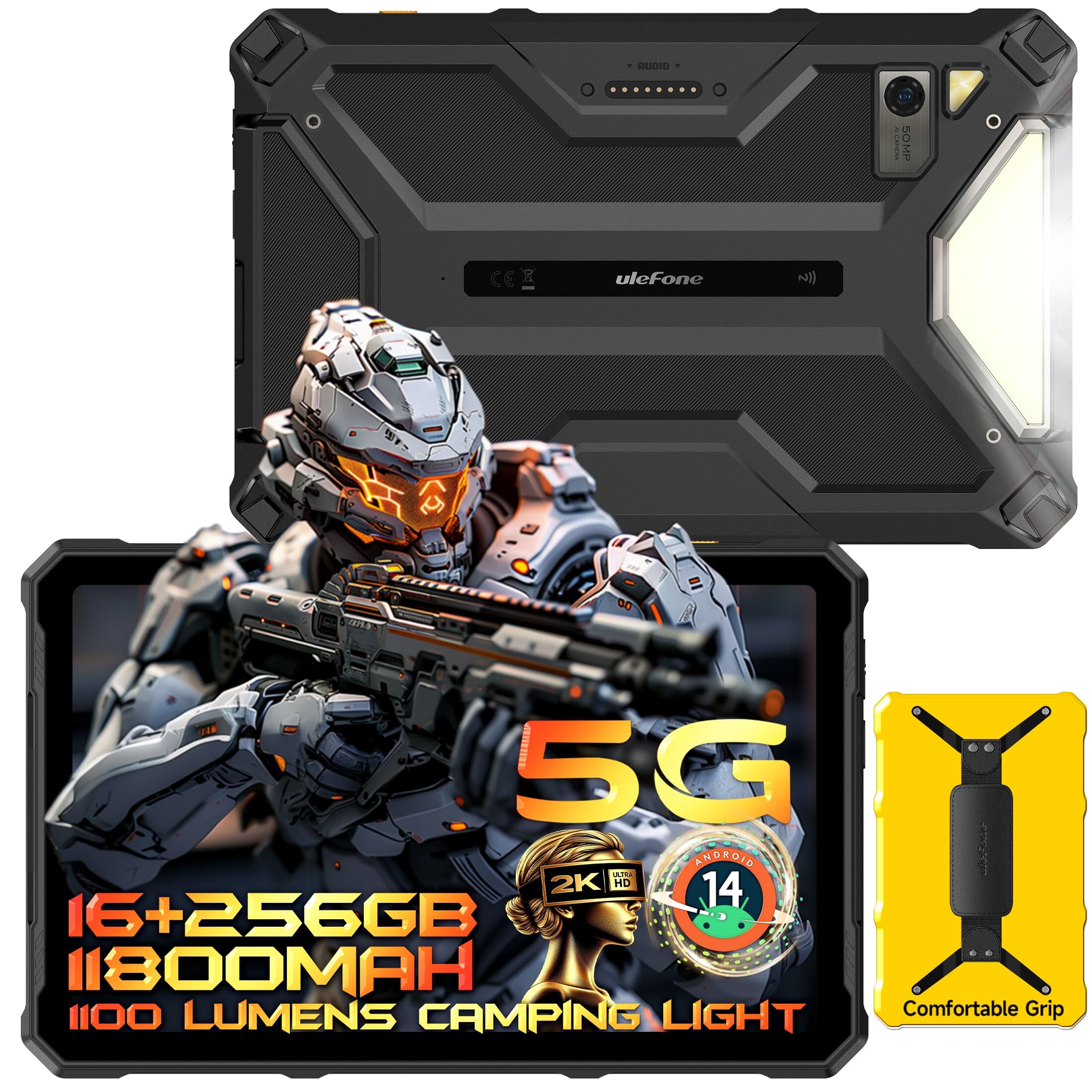 Amazon.com : Ulefone Armor Pad 4 Ultra Rugged Tablet 5G, 11800mAh(33W ...