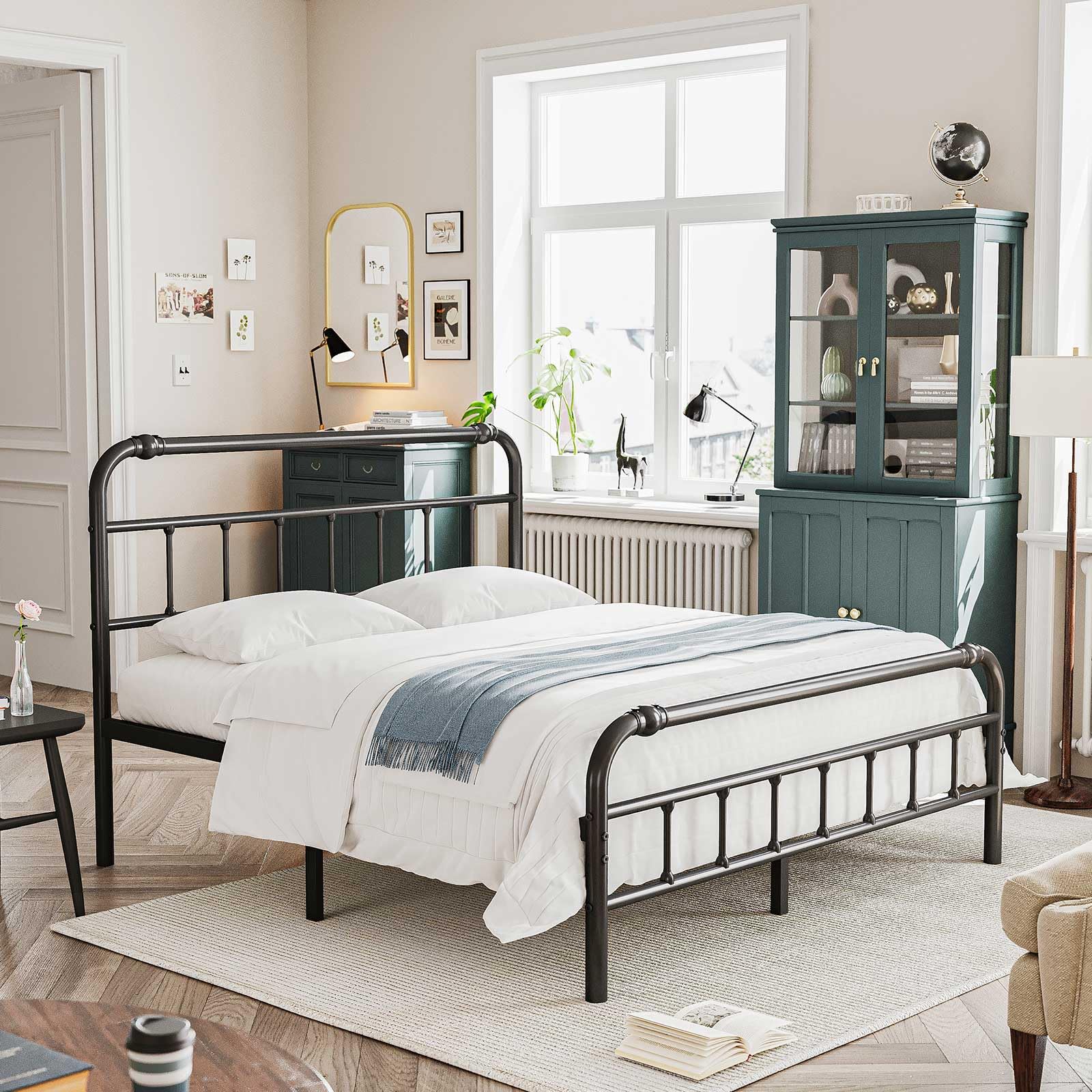 Queen Size Bed Frame With Headboard And Footboard No Box | Desertcart GB