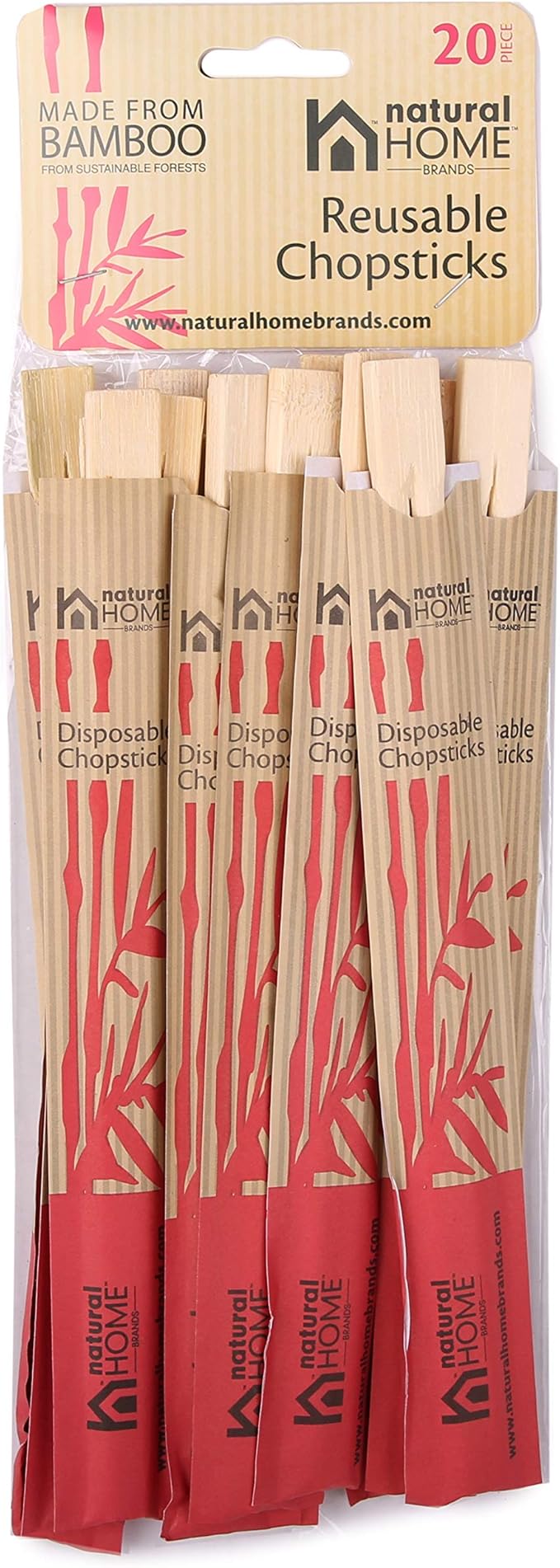 Amazon.com: Natural Home Brands Disposable Bamboo Chopsticks, Pack of ...