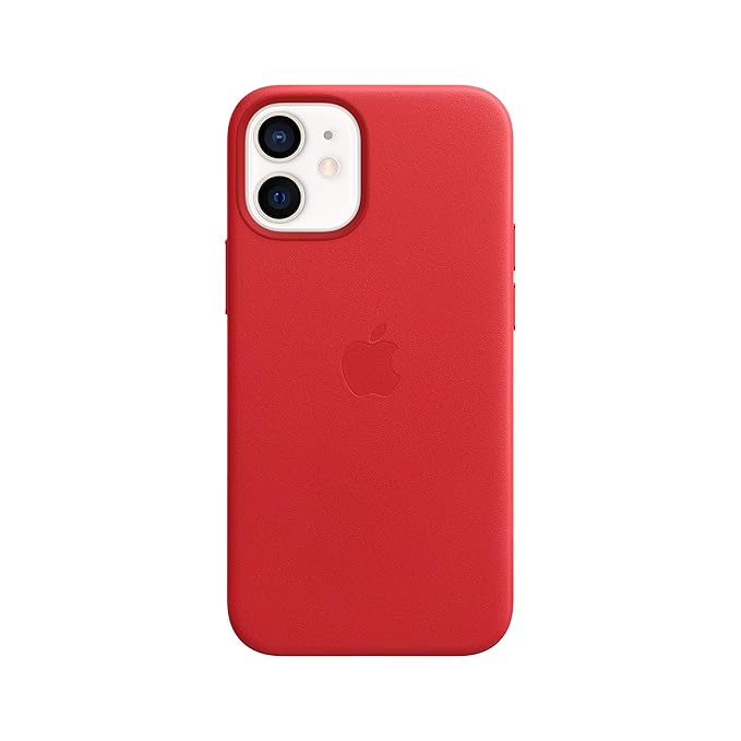 Apple Back Cover for iPhone 12 Mini (Leather | Red) : Amazon.in ...