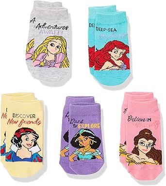 Disney Princess Girls 5 Pack Shorty Socks, Pink, 5-6.5 : Amazon.com.au ...