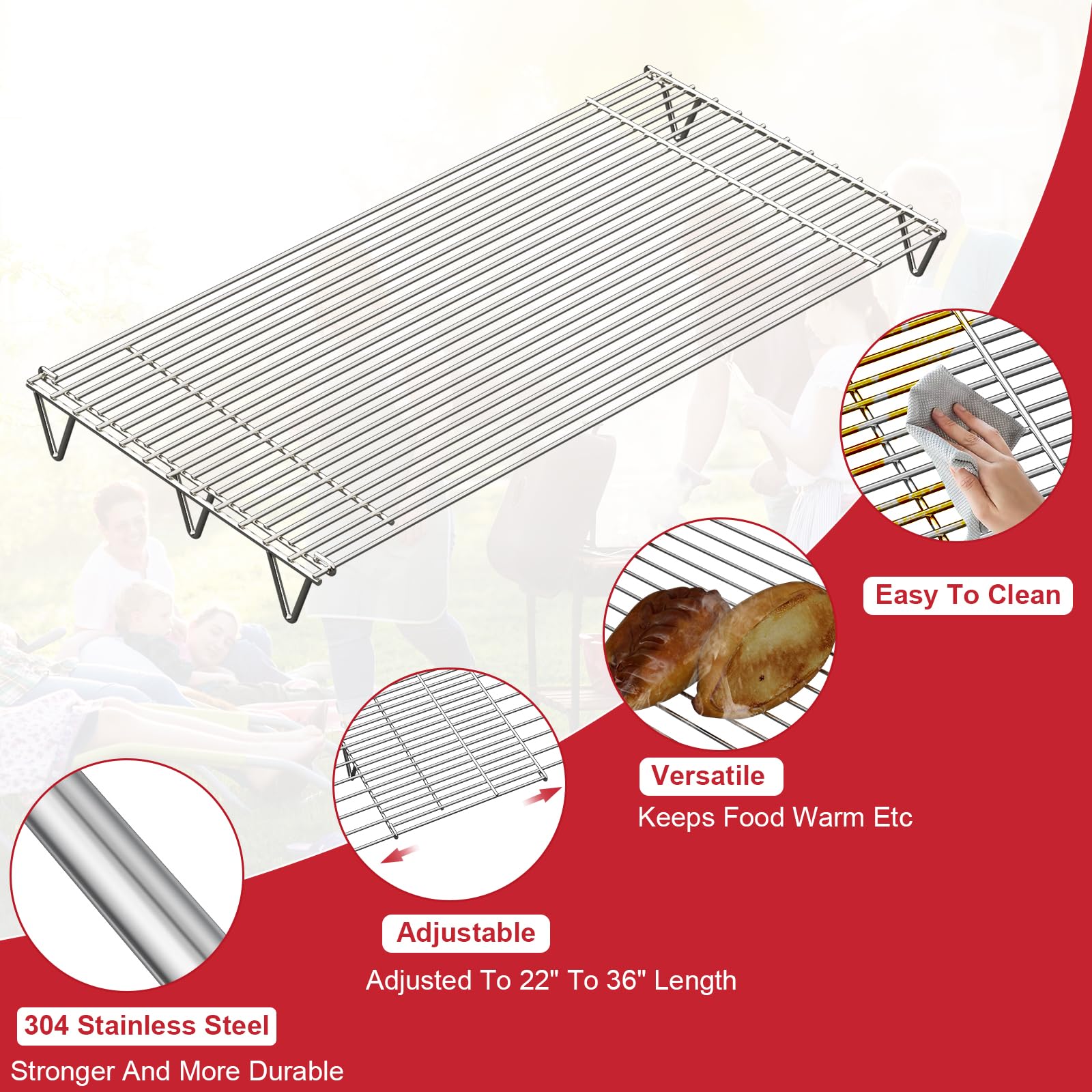 Snapklik.com : Adjustable Griddle Warming Rack For Blackstone 22 28 36 ...