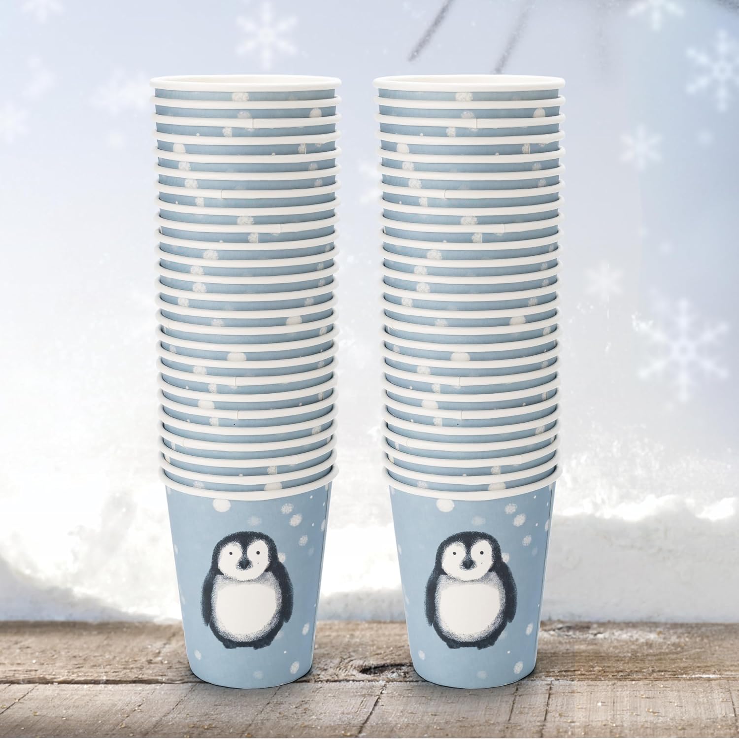 Amazon.com: Cheerland Penguin Paper Cups Winter Wonderland Party Arctic ...